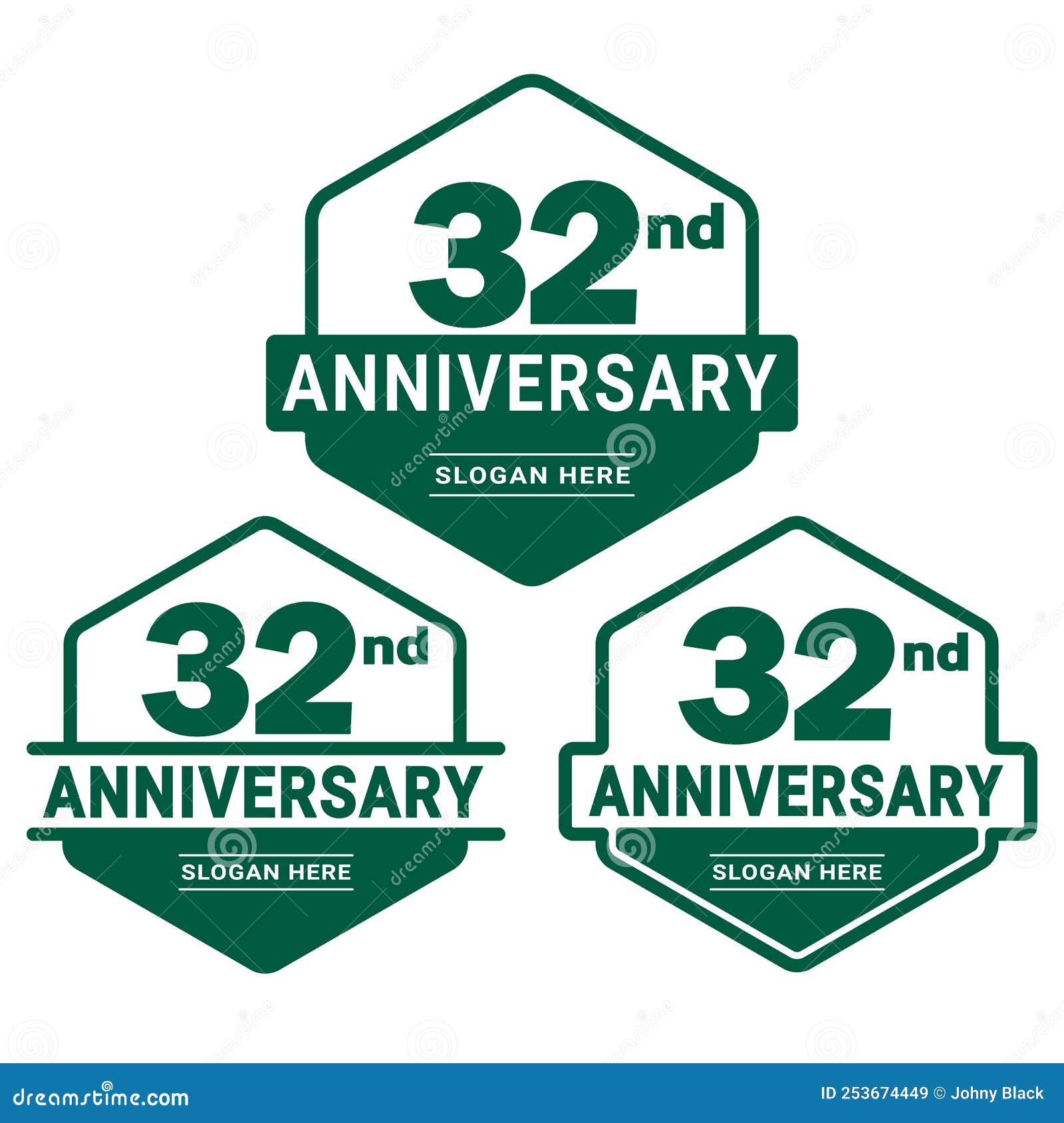 32 Years Anniversary Celebration Logotype. 32nd Anniversary Logo ...