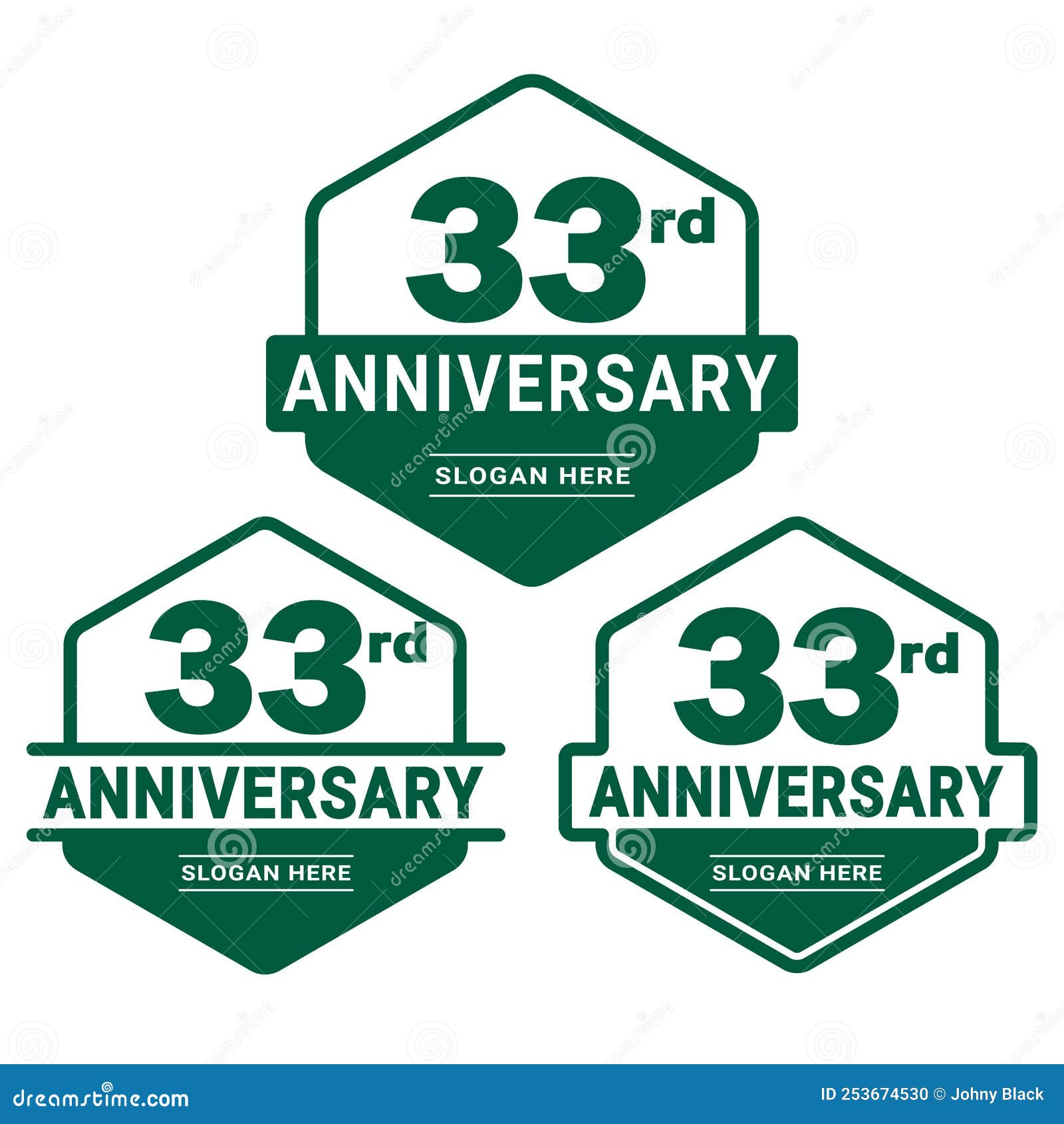 33 Years Anniversary Celebration Logotype. 33rd Anniversary Logo ...