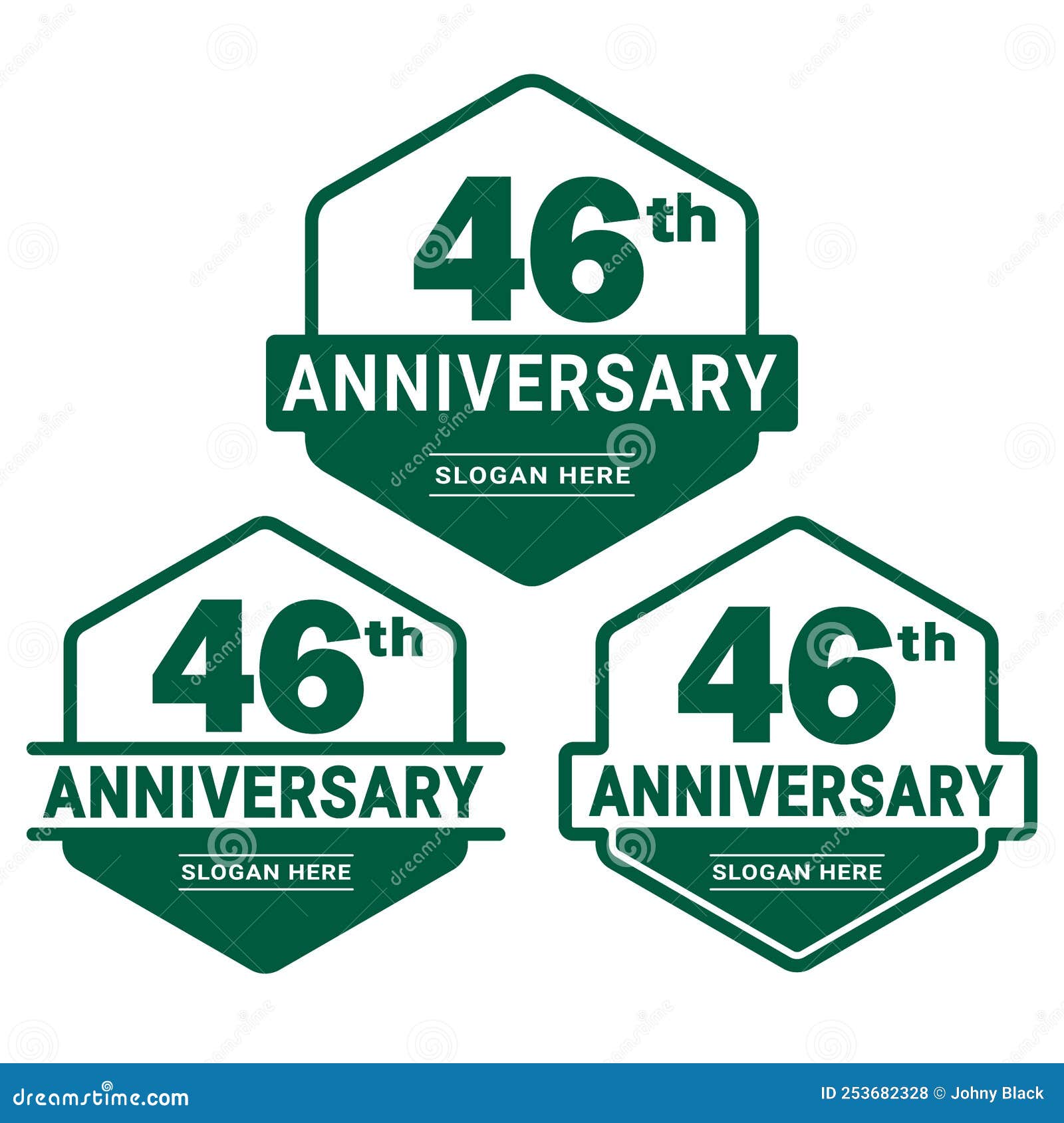 46 Years Anniversary Celebration Logotype. 46th Anniversary Logo ...