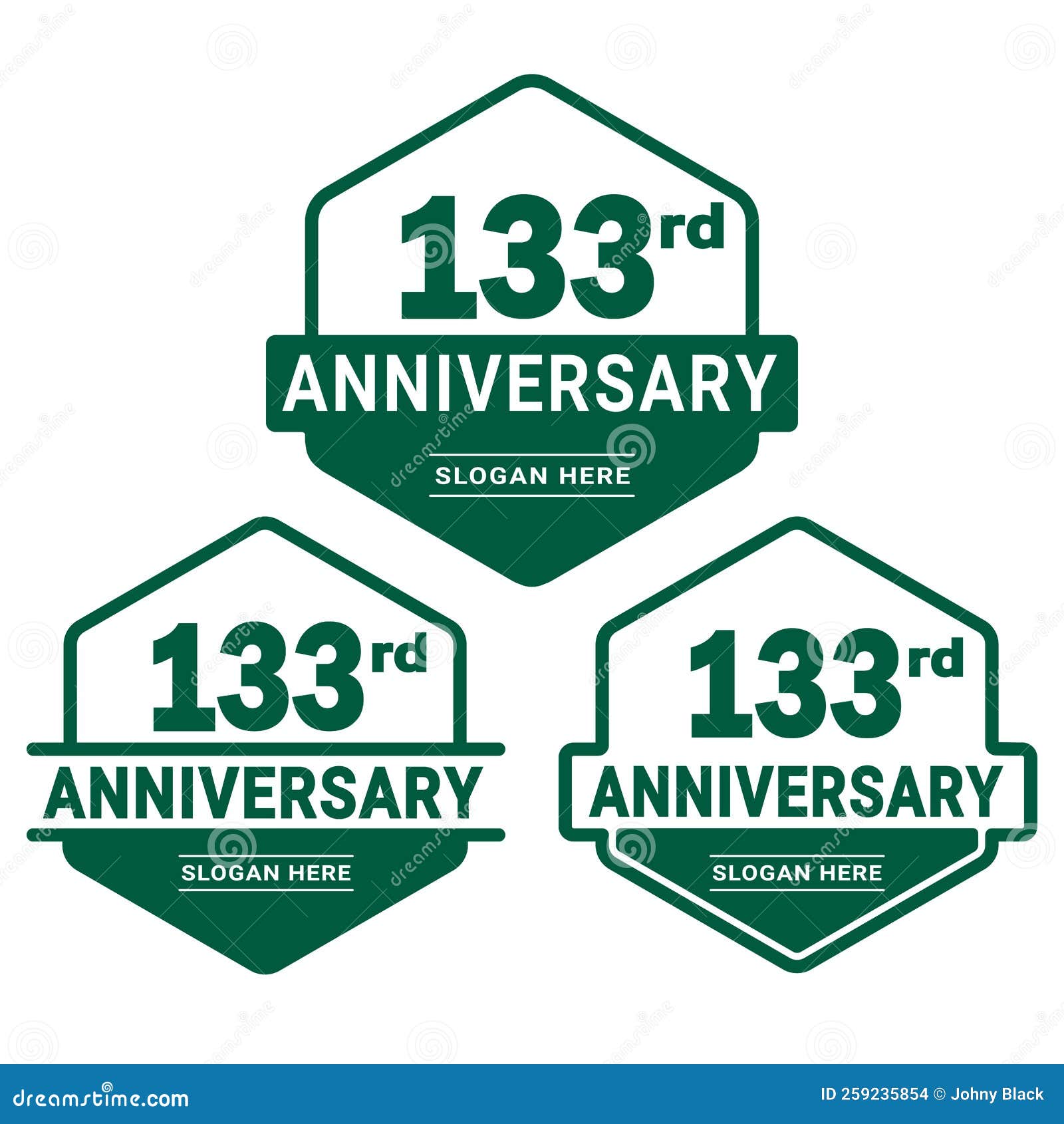 133 Years Anniversary Celebration Logotype. 133rd Anniversary Logo ...