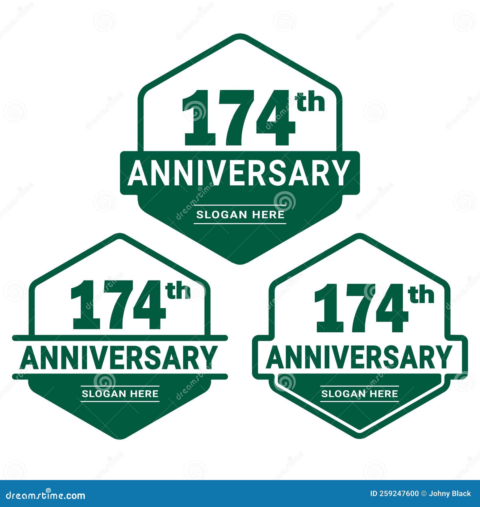 174 Years Anniversary Celebration Logotype. 174th Anniversary Logo ...