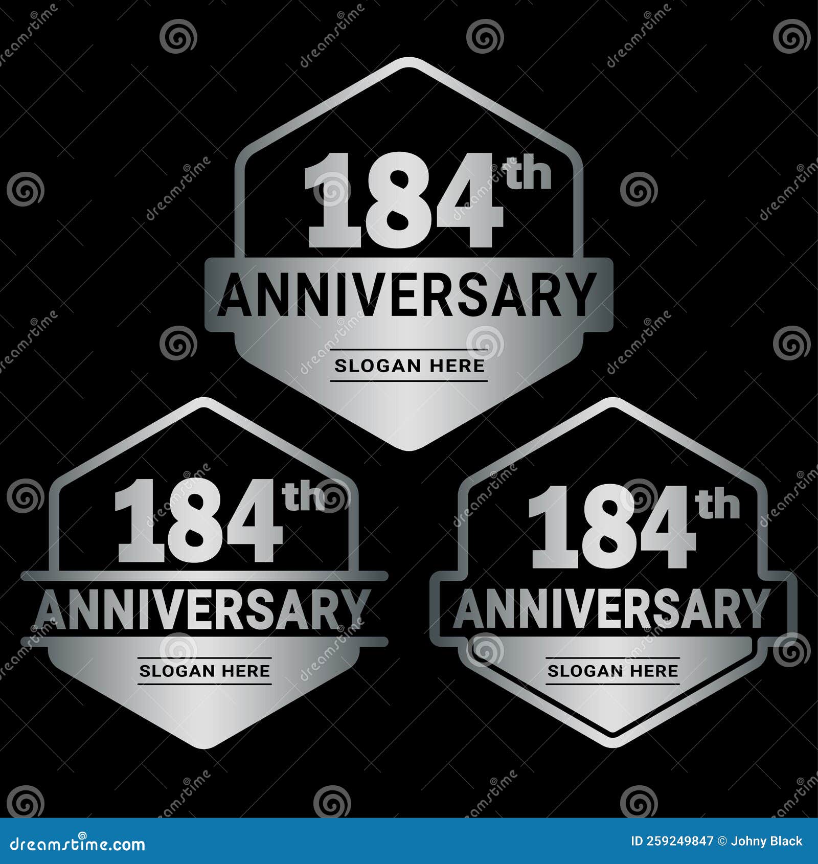 184 Years Anniversary Celebration Logotype. 184th Anniversary Logo ...