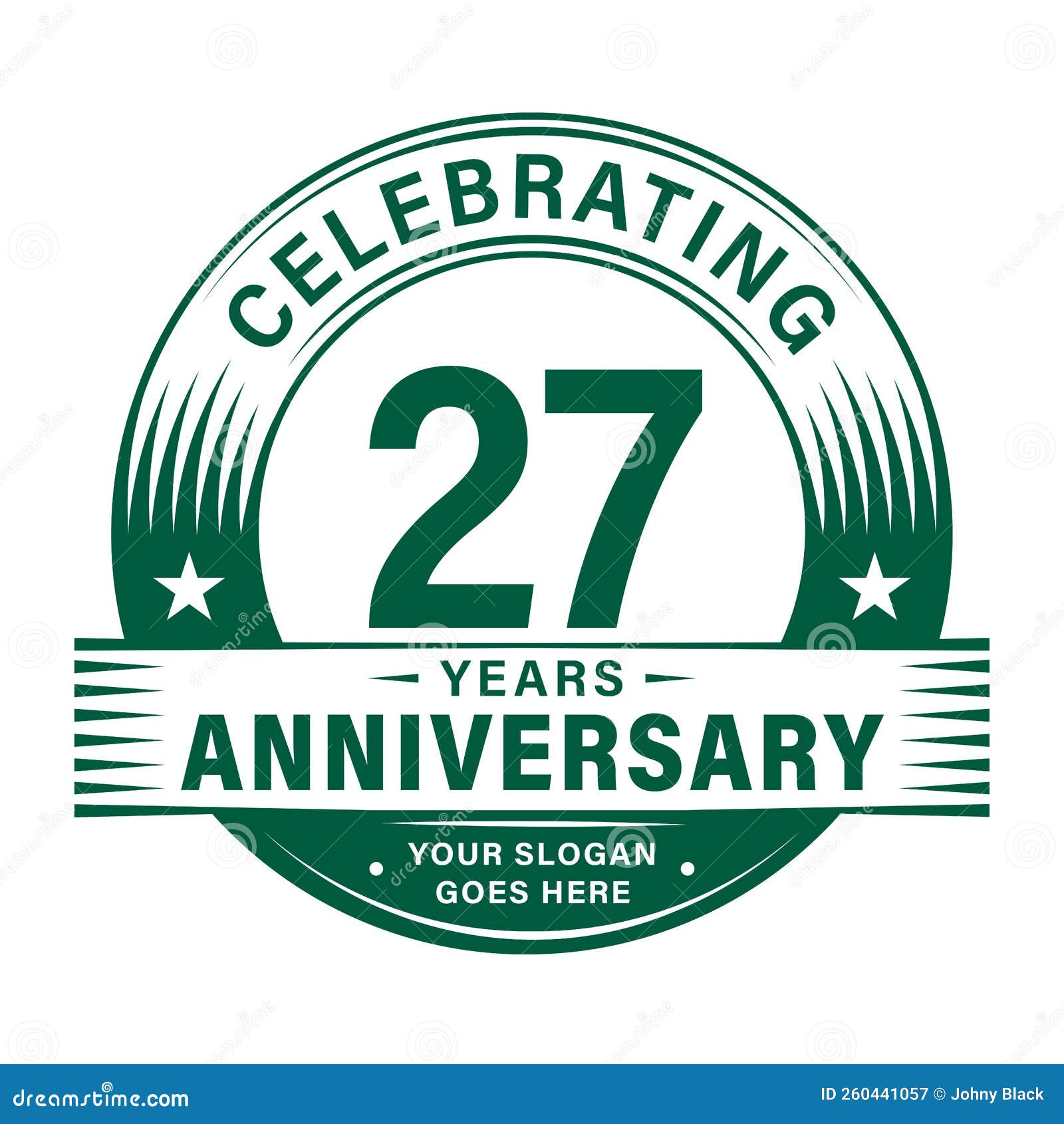 27 Years Anniversary Celebration Design Template. 27th Logo Vector ...