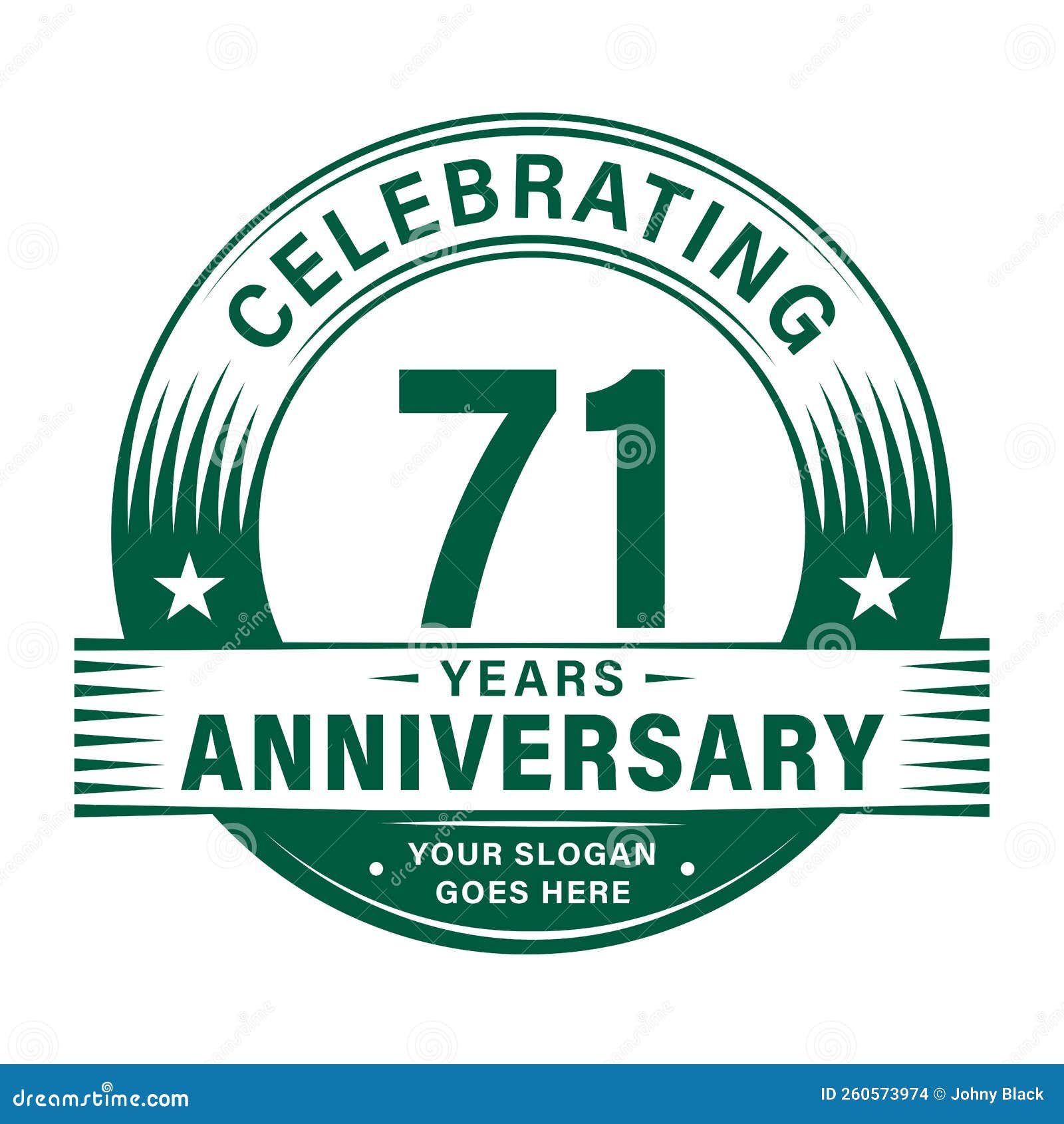71 Years Anniversary Celebration Design Template. 71st Logo Vector ...