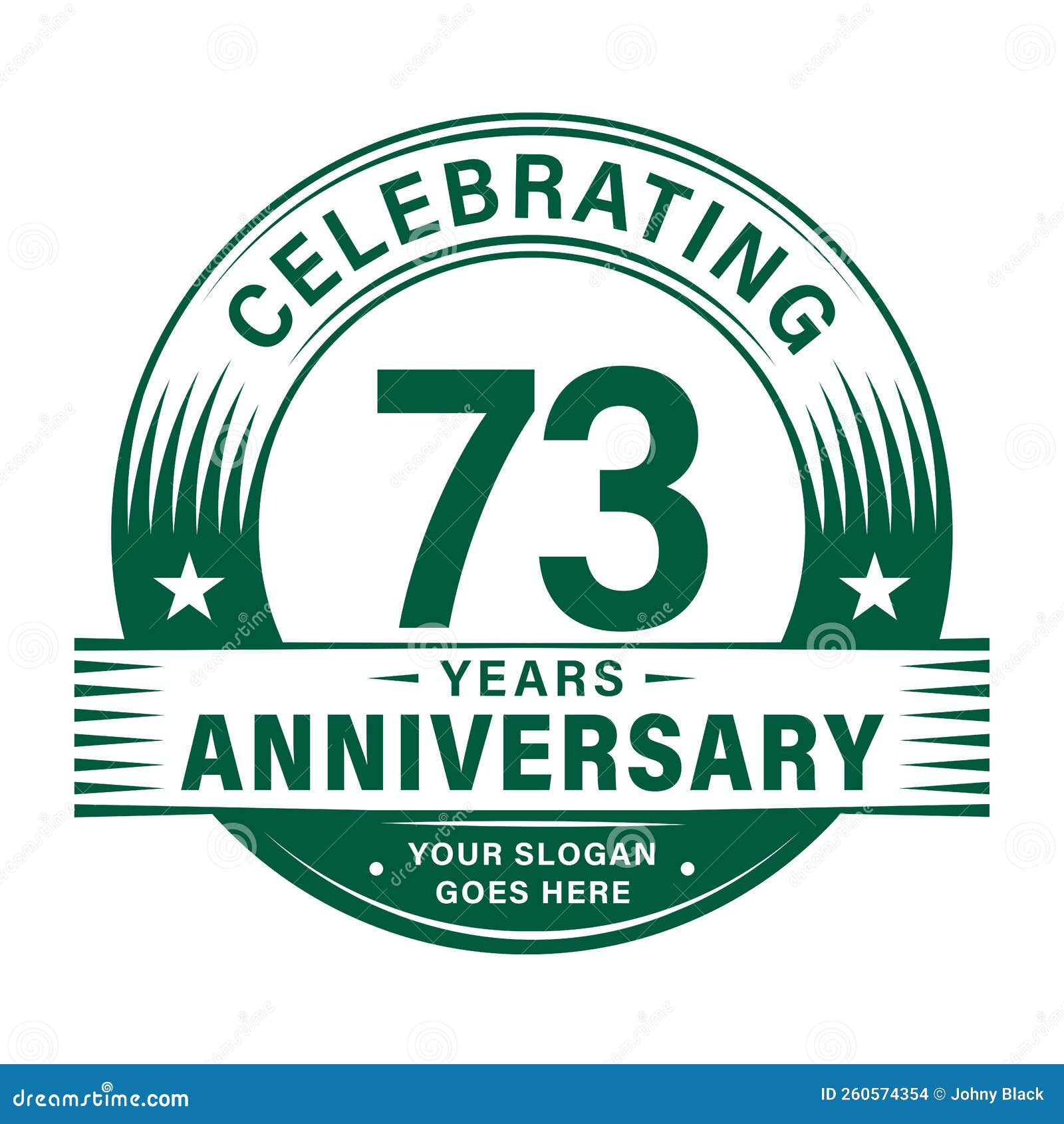 73 Years Anniversary Celebration Design Template. 73rd Logo Vector ...