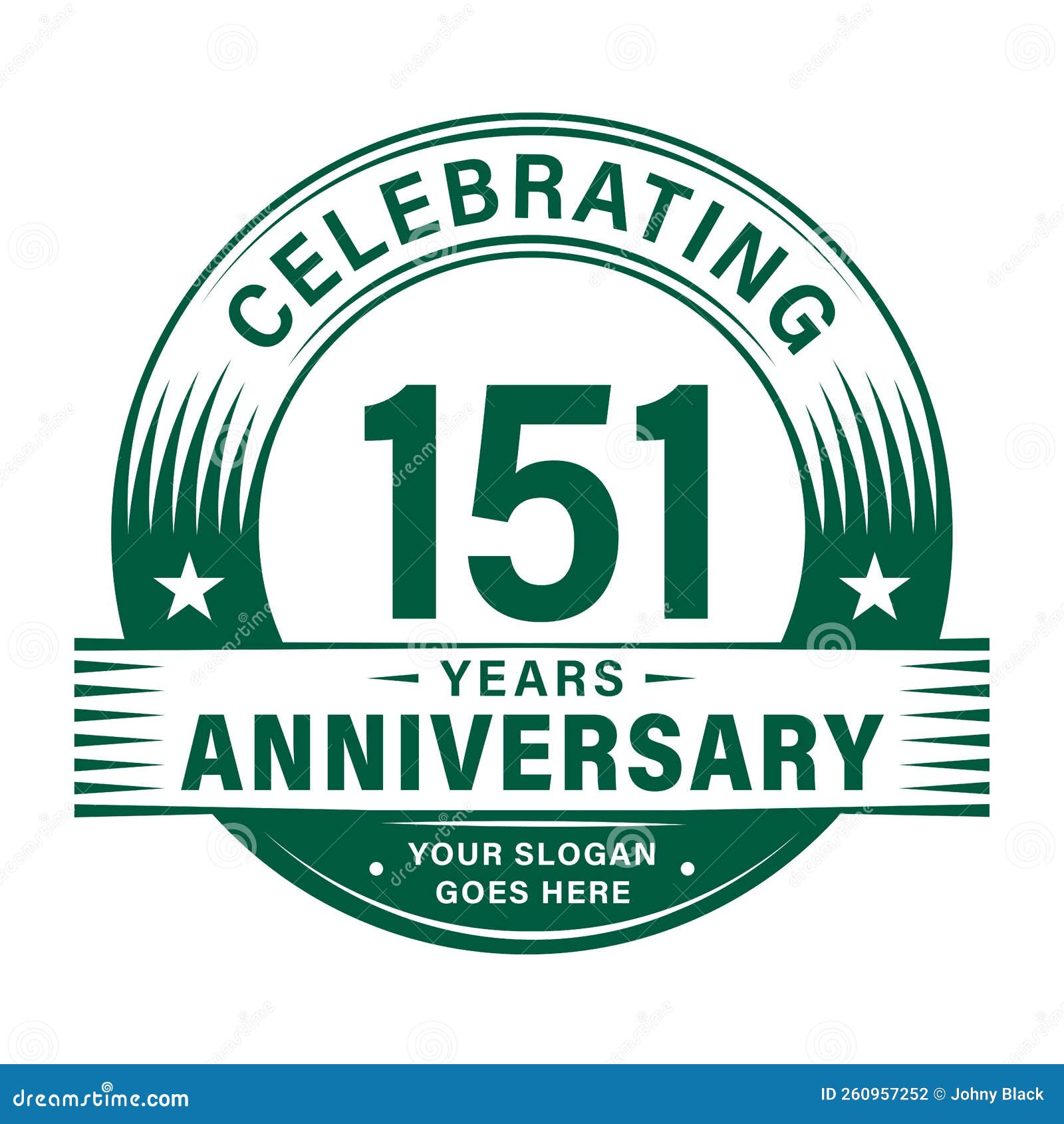 151 Years Anniversary Celebration Design Template. 151st Logo Vector ...
