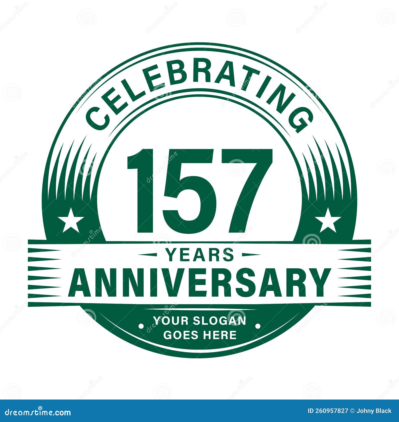 157 Years Anniversary Celebration Design Template. 157th Logo Vector ...