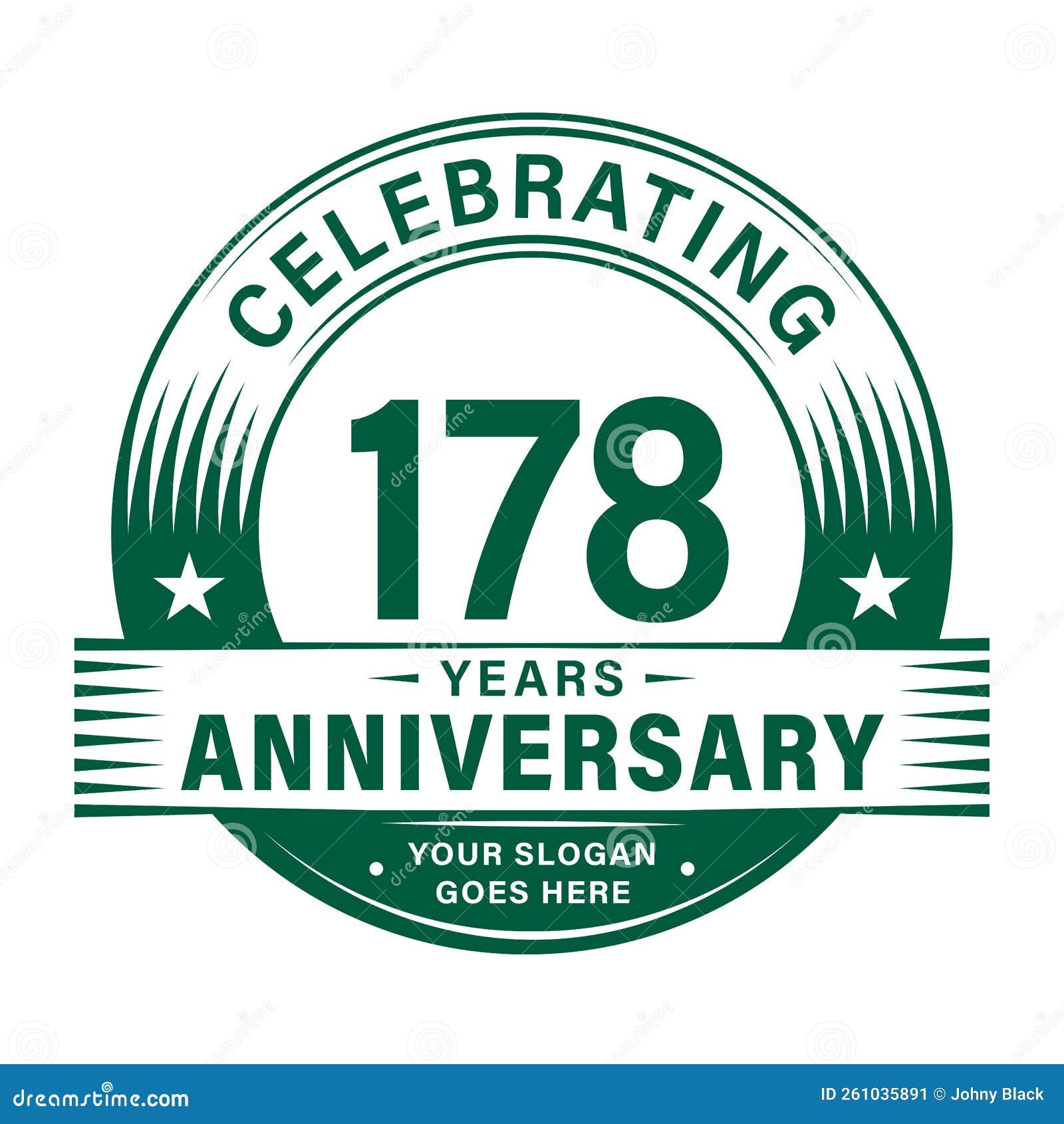 178 Years Anniversary Celebration Design Template. 178th Logo Vector ...