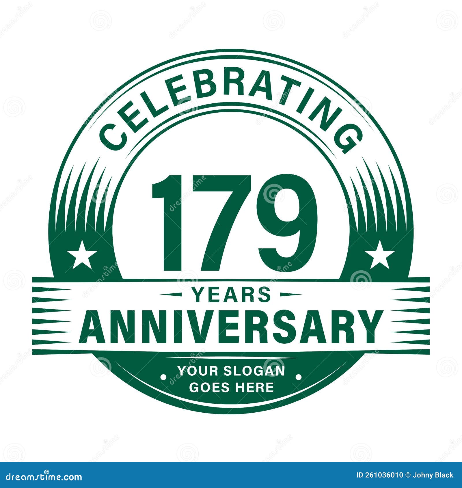 179 Years Anniversary Celebration Design Template. 179th Logo Vector ...
