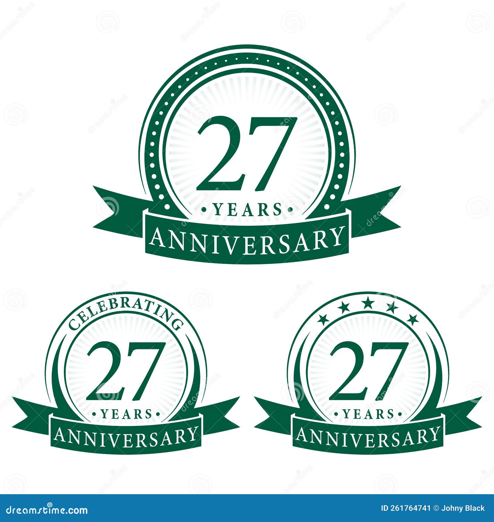 27 Years Anniversary Celebration Logotype. 27th Anniversary Logo ...