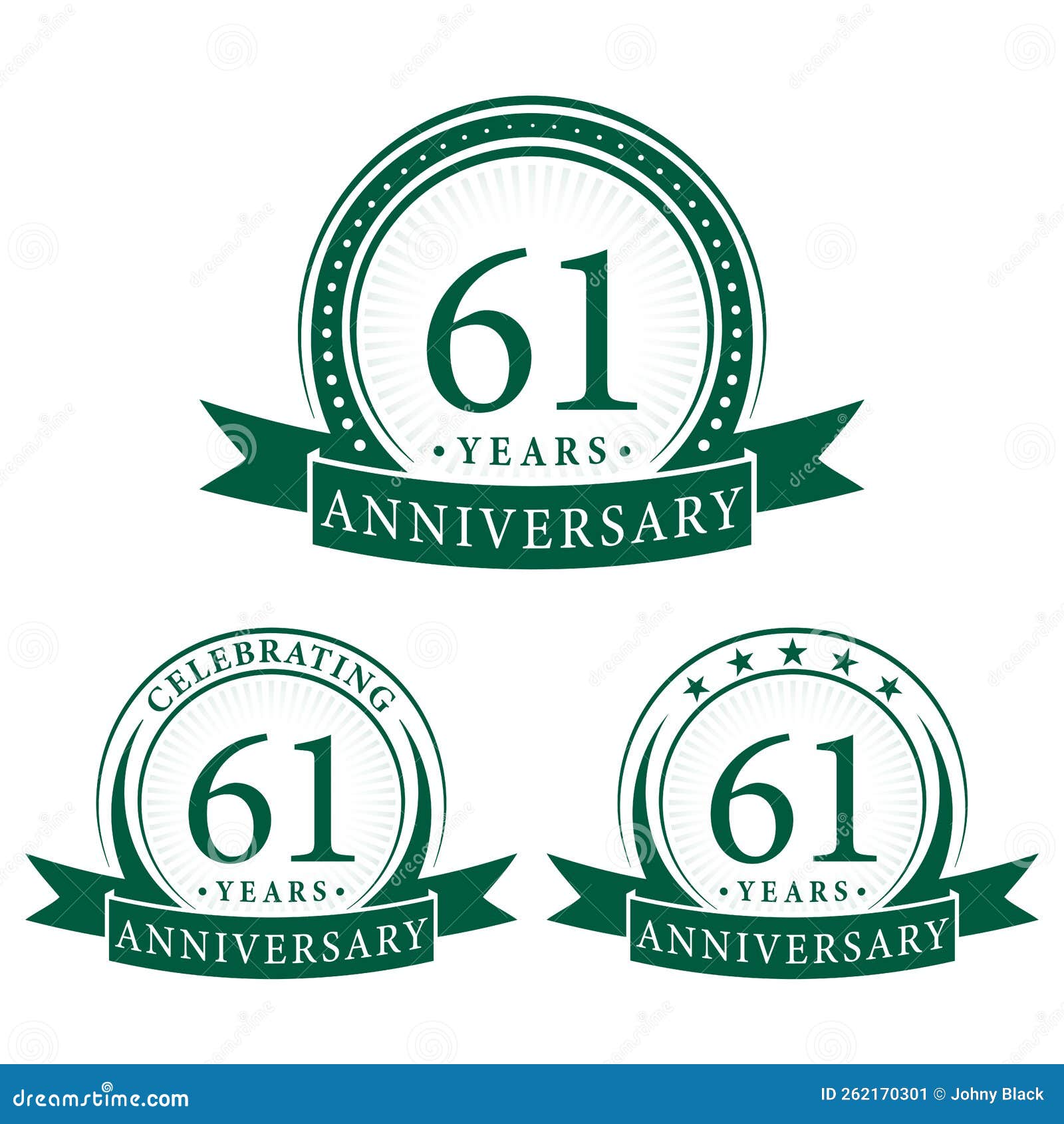61 Years Anniversary Celebration Logotype. 61st Anniversary Logo ...