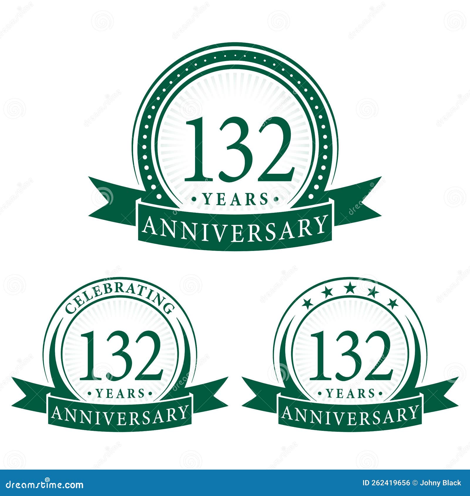 132 Years Anniversary Celebration Logotype. 132nd Anniversary Logo ...