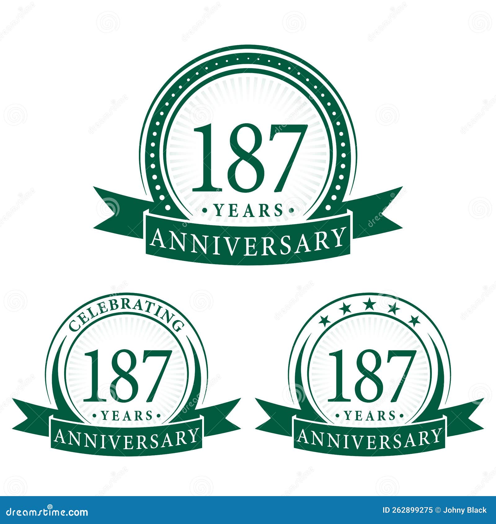 187 Years Anniversary Celebration Logotype. 187th Anniversary Logo ...