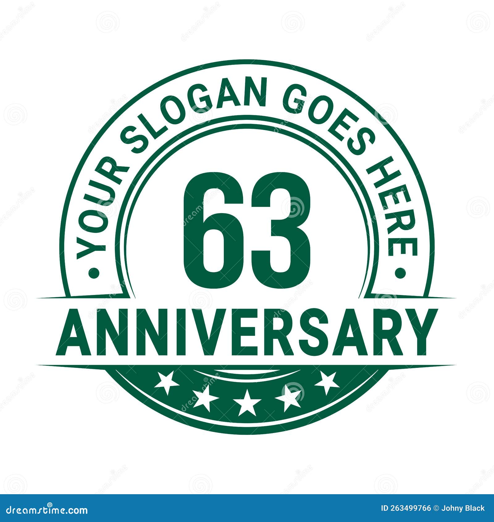 63 Years Anniversary. 63rd Anniversary Logo Design Template. Vector and ...