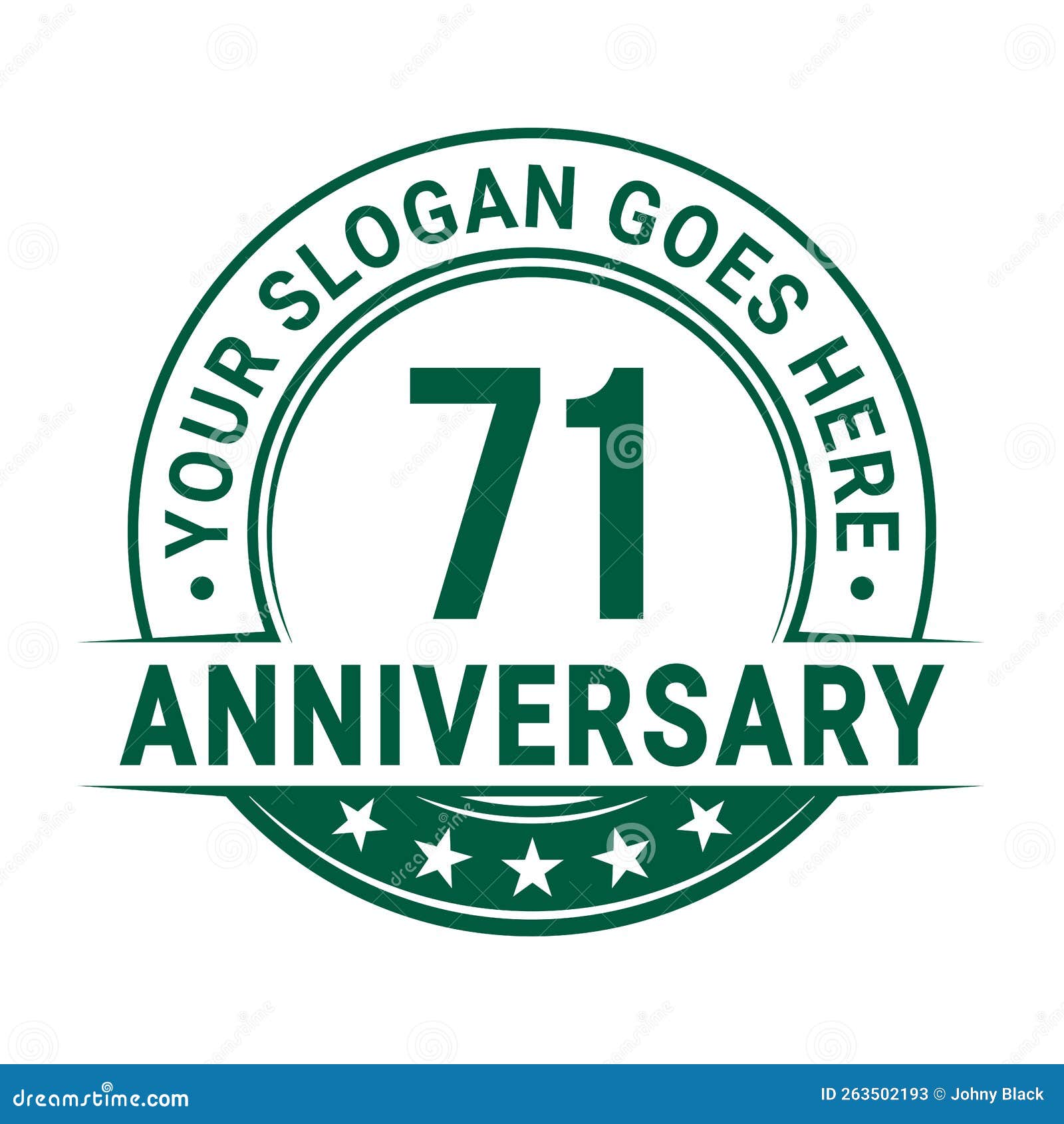 71 Years Anniversary. 71st Anniversary Logo Design Template. Vector and ...