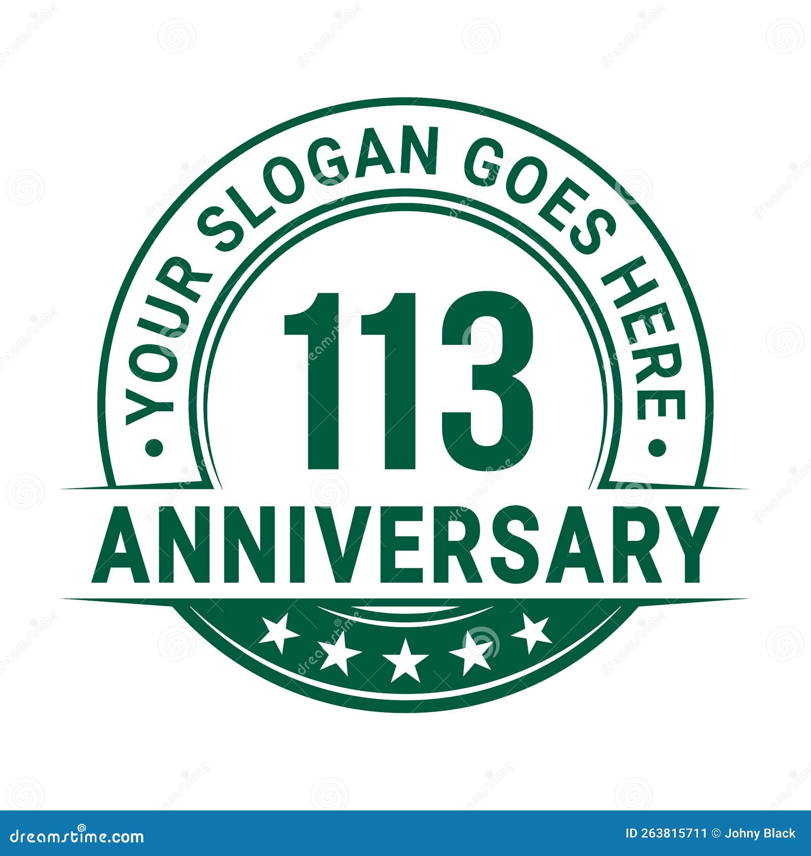 113 Years Anniversary. 113th Anniversary Logo Design Template. Vector ...