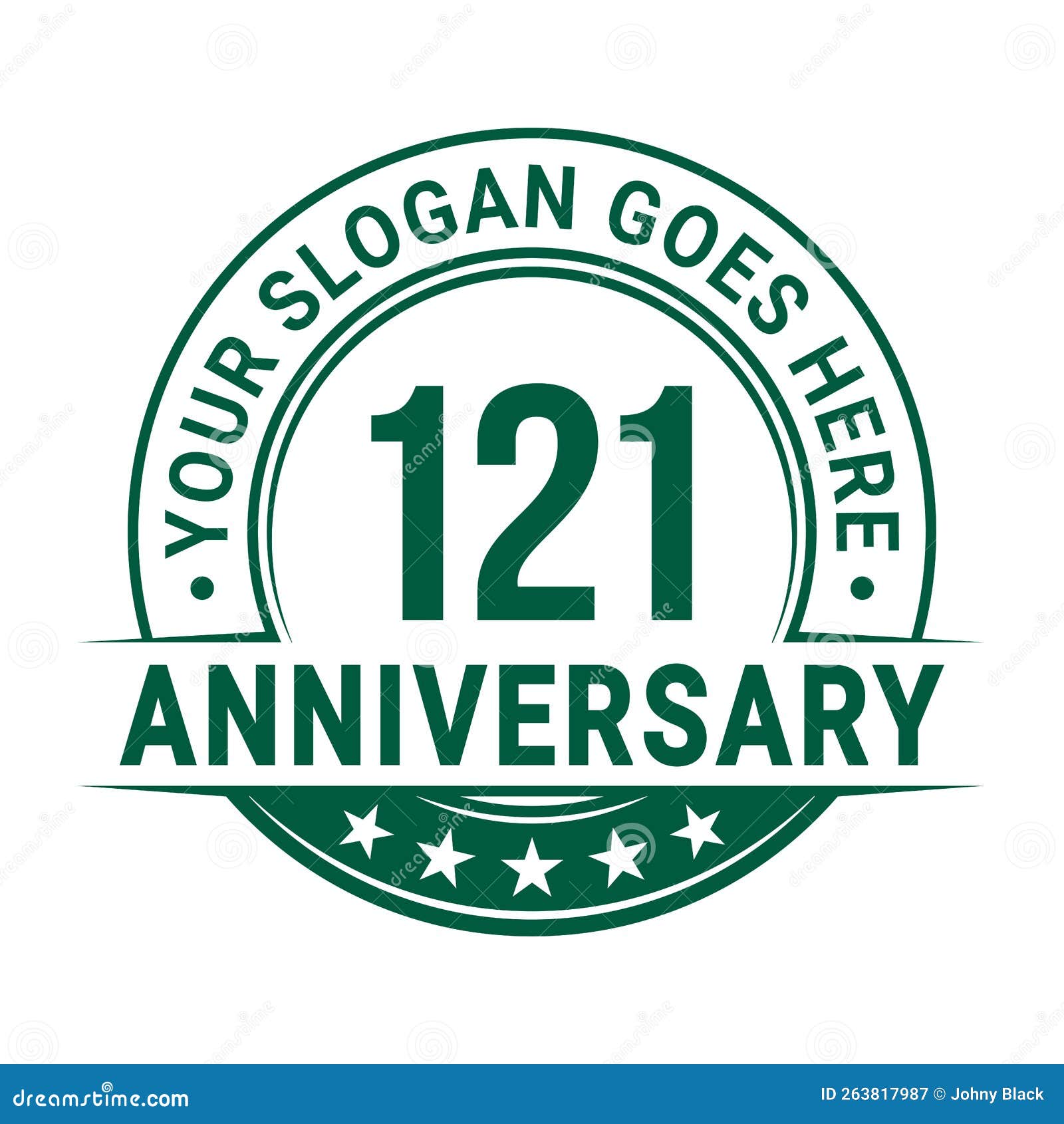 121 Years Anniversary. 121st Anniversary Logo Design Template. Vector ...