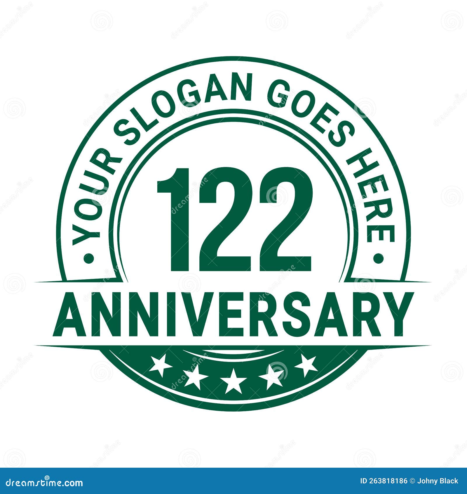 122 Years Anniversary. 122nd Anniversary Logo Design Template. Vector ...