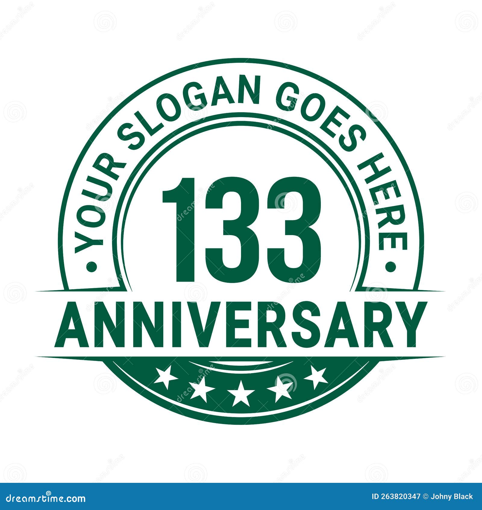 133 Years Anniversary. 133rd Anniversary Logo Design Template. Vector ...