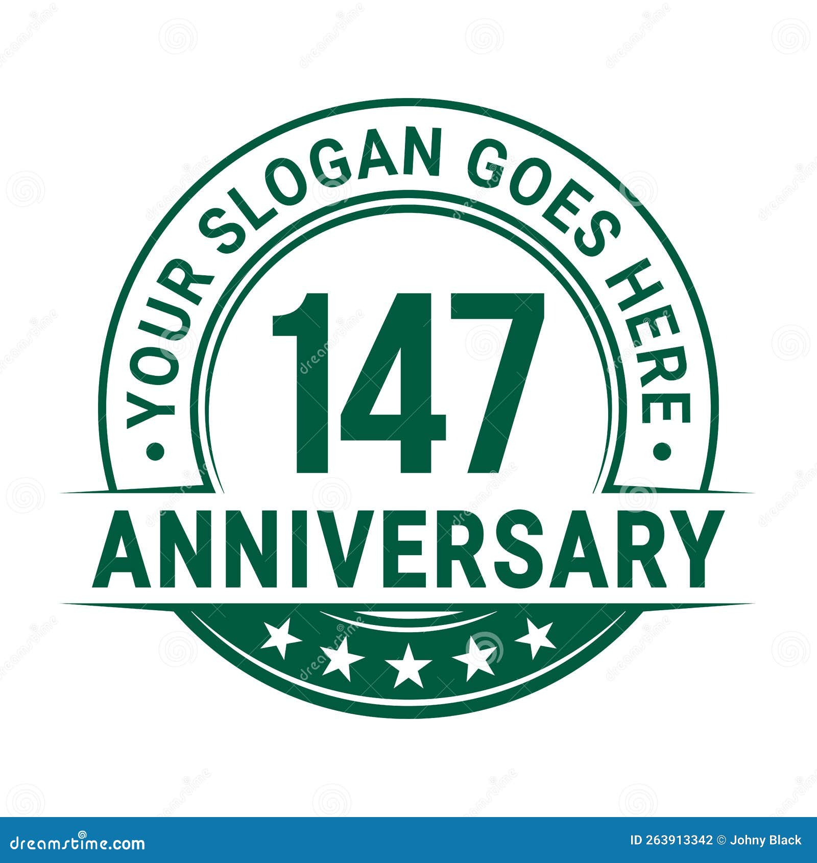 147 Years Anniversary. 147th Anniversary Logo Design Template. Vector ...