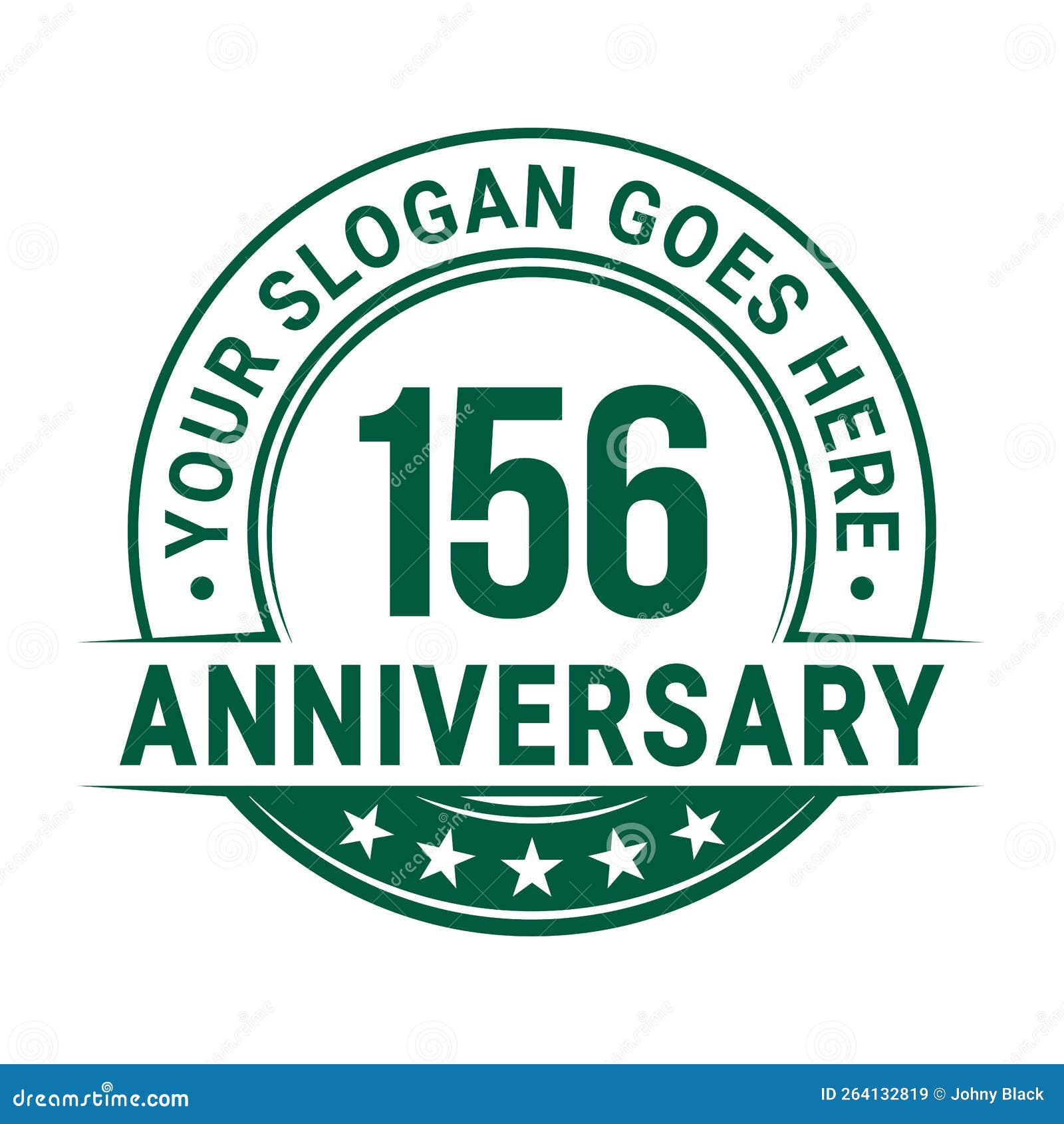 156 Years Anniversary. 156th Anniversary Logo Design Template. Vector ...