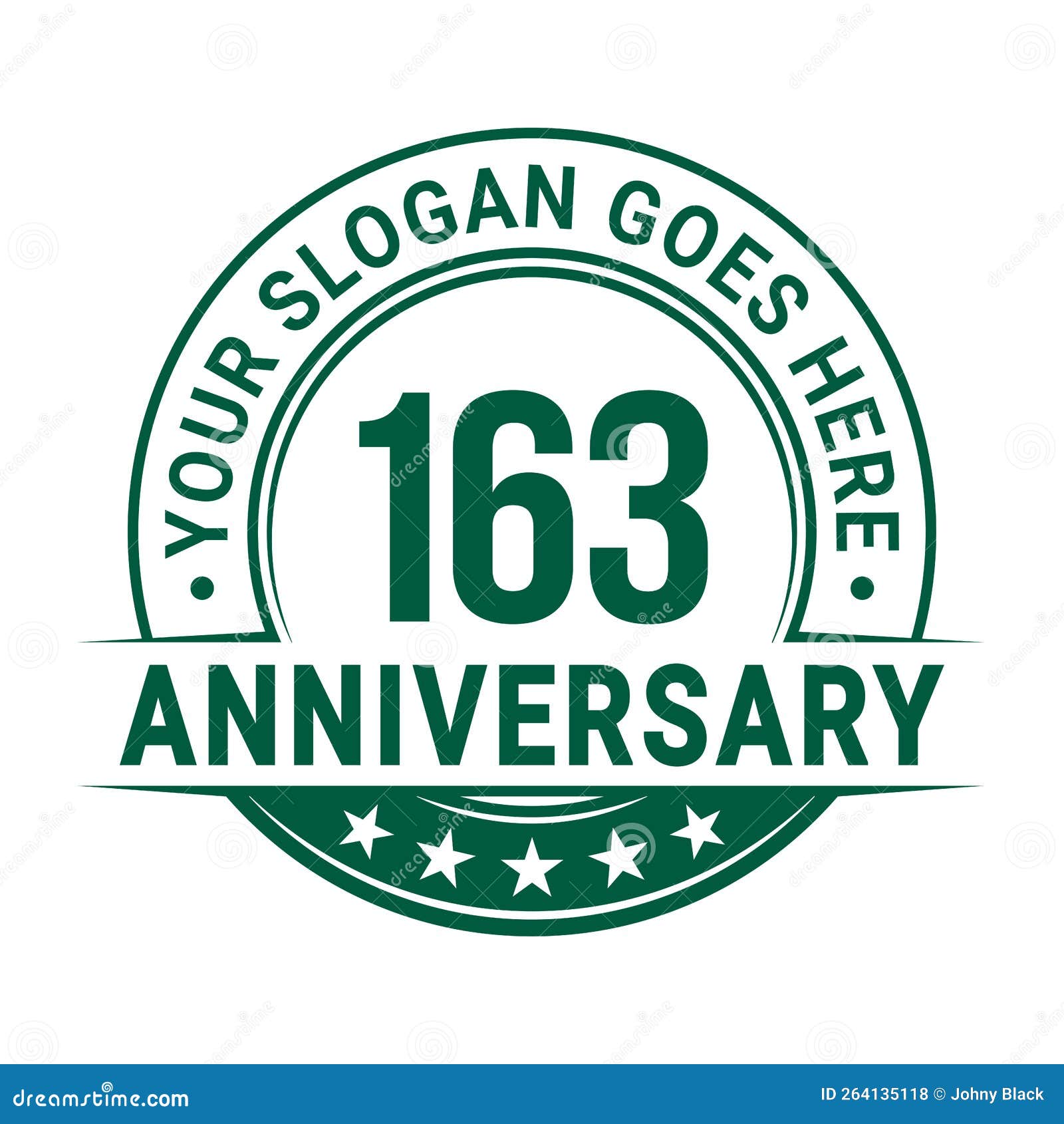 163 Years Anniversary. 163rd Anniversary Logo Design Template. Vector ...