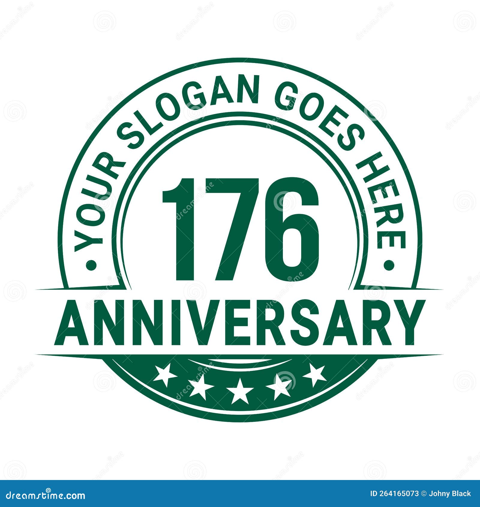 176 Years Anniversary. 176th Anniversary Logo Design Template. Vector ...