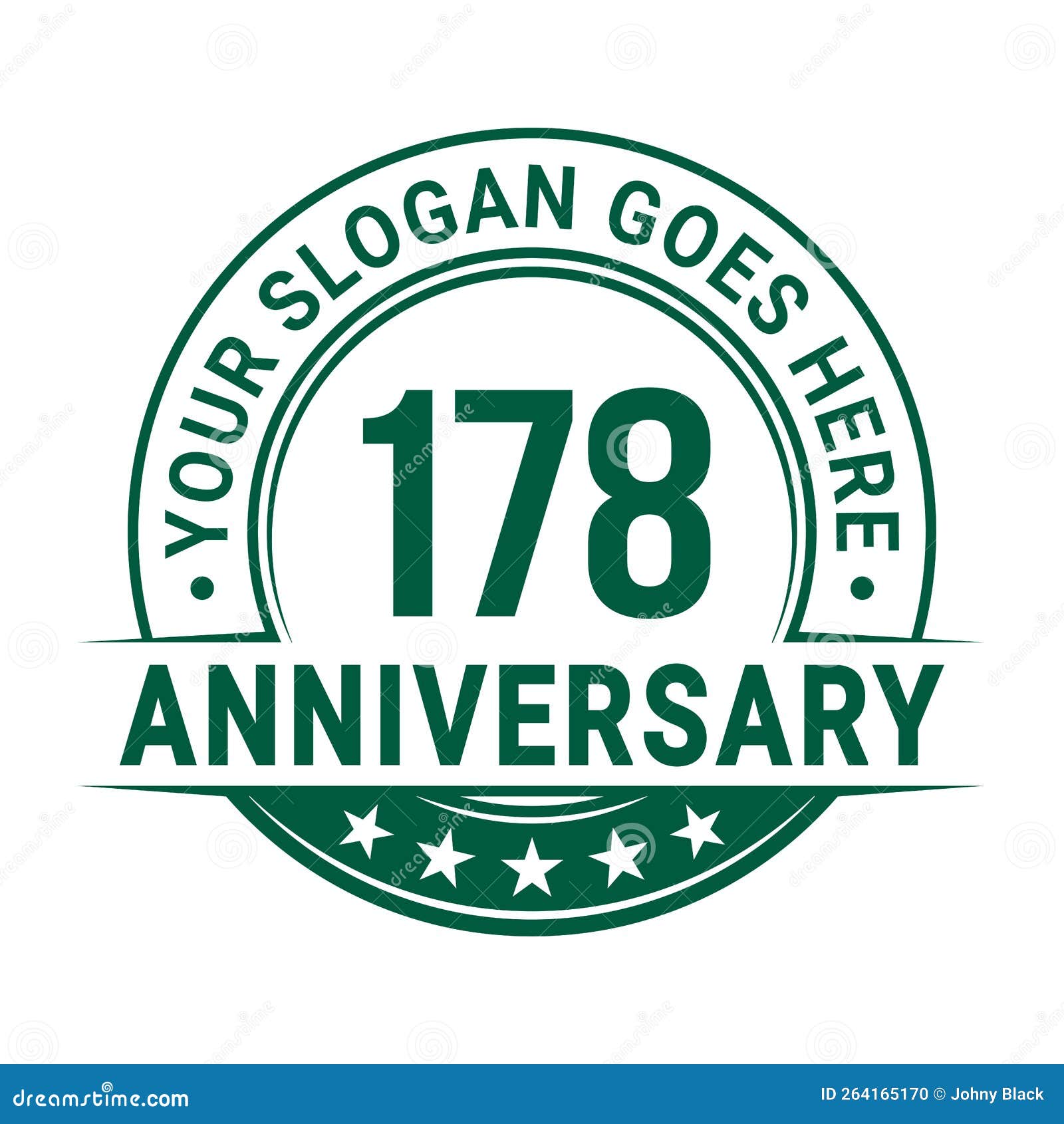 178 Years Anniversary. 178th Anniversary Logo Design Template. Vector ...