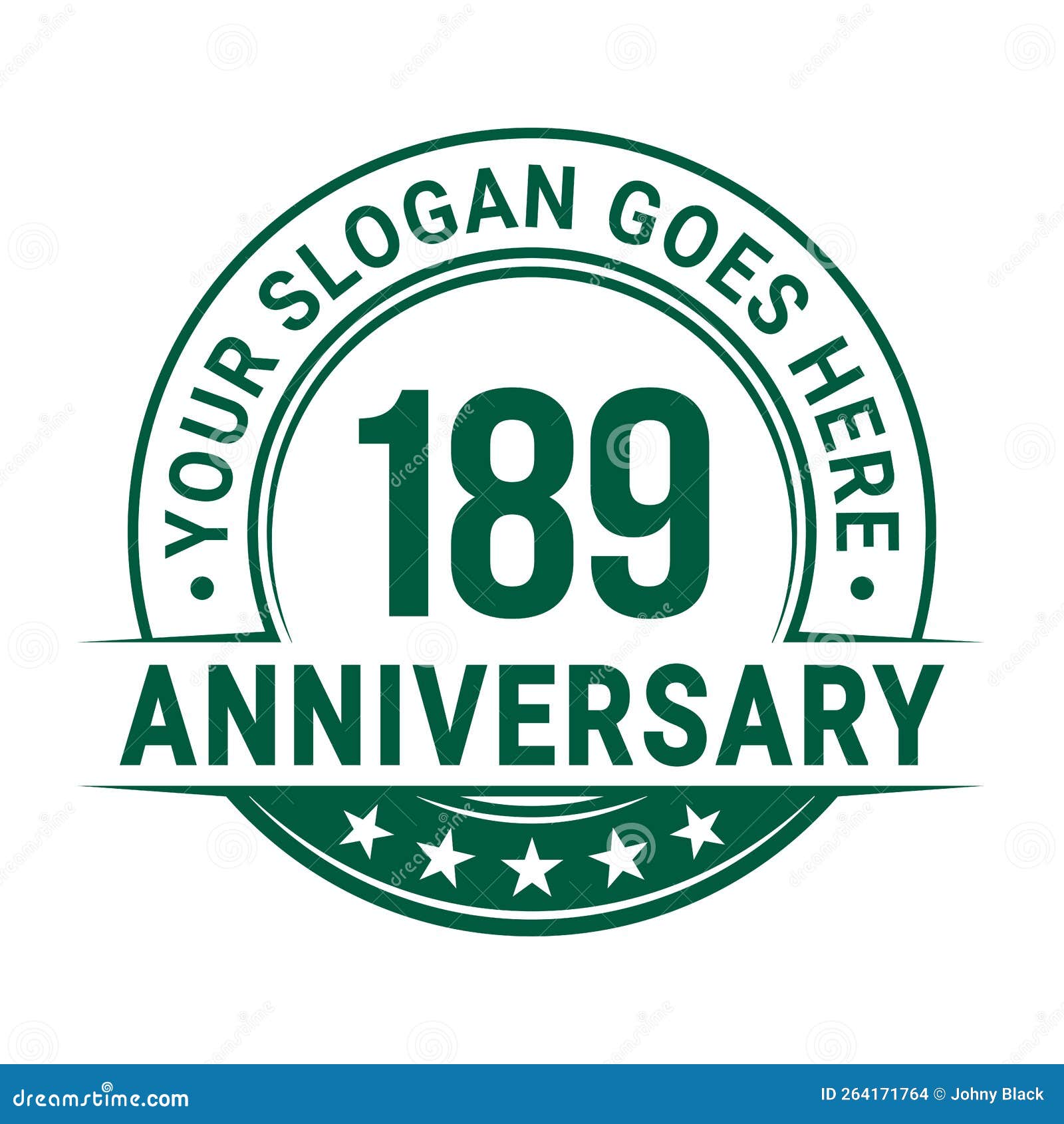 189 Years Anniversary. 189th Anniversary Logo Design Template. Vector ...