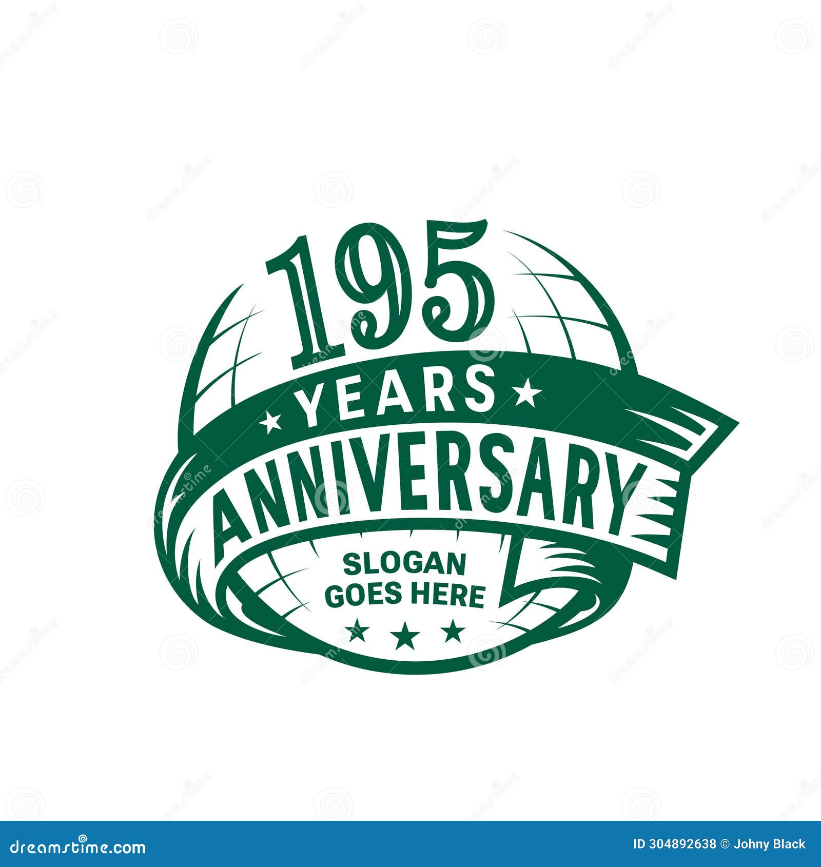 195 Years Anniversary Design Template. Anniversary Vector and ...
