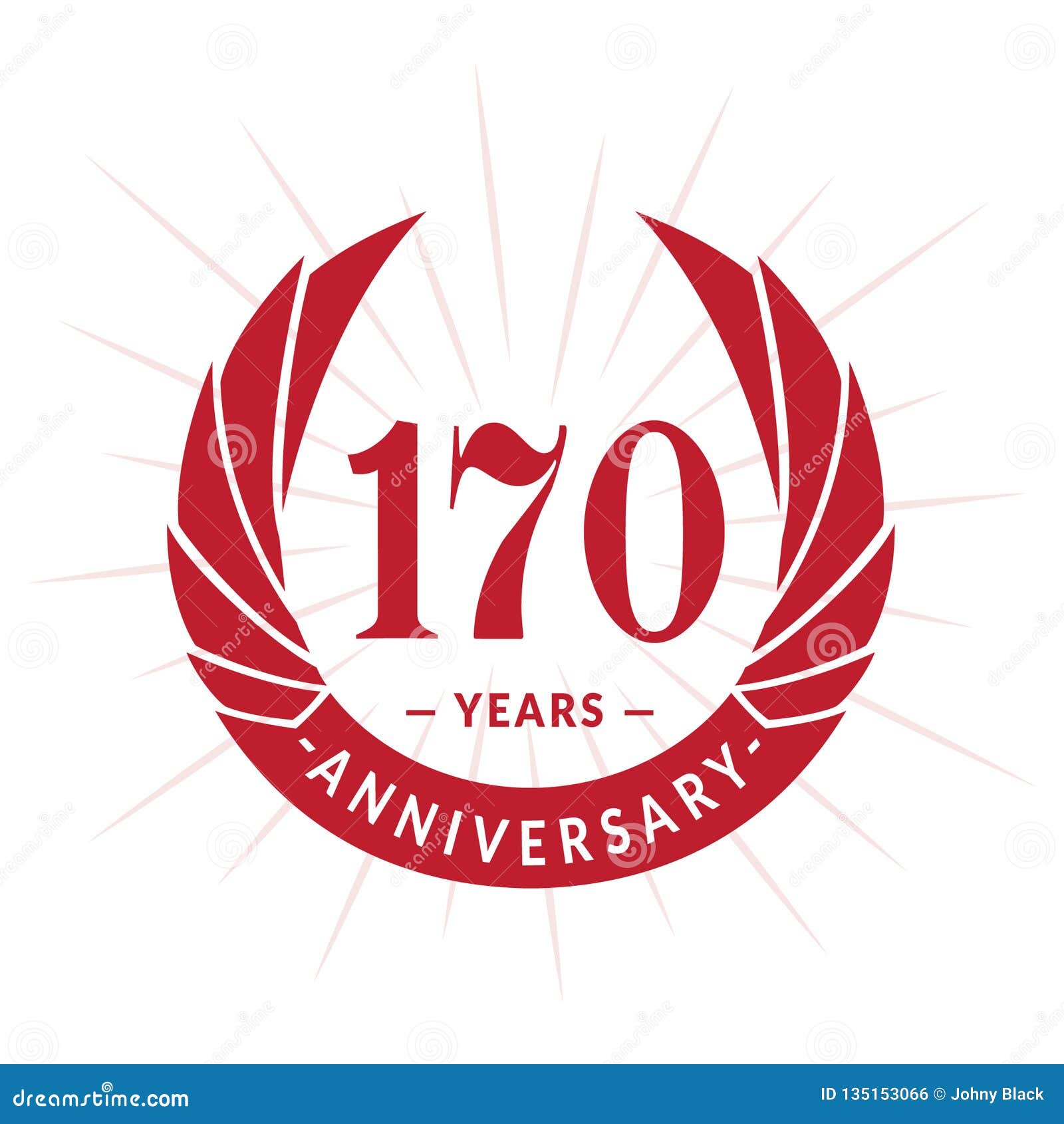 170 Years Anniversary Design Template. Elegant Anniversary Logo Design ...
