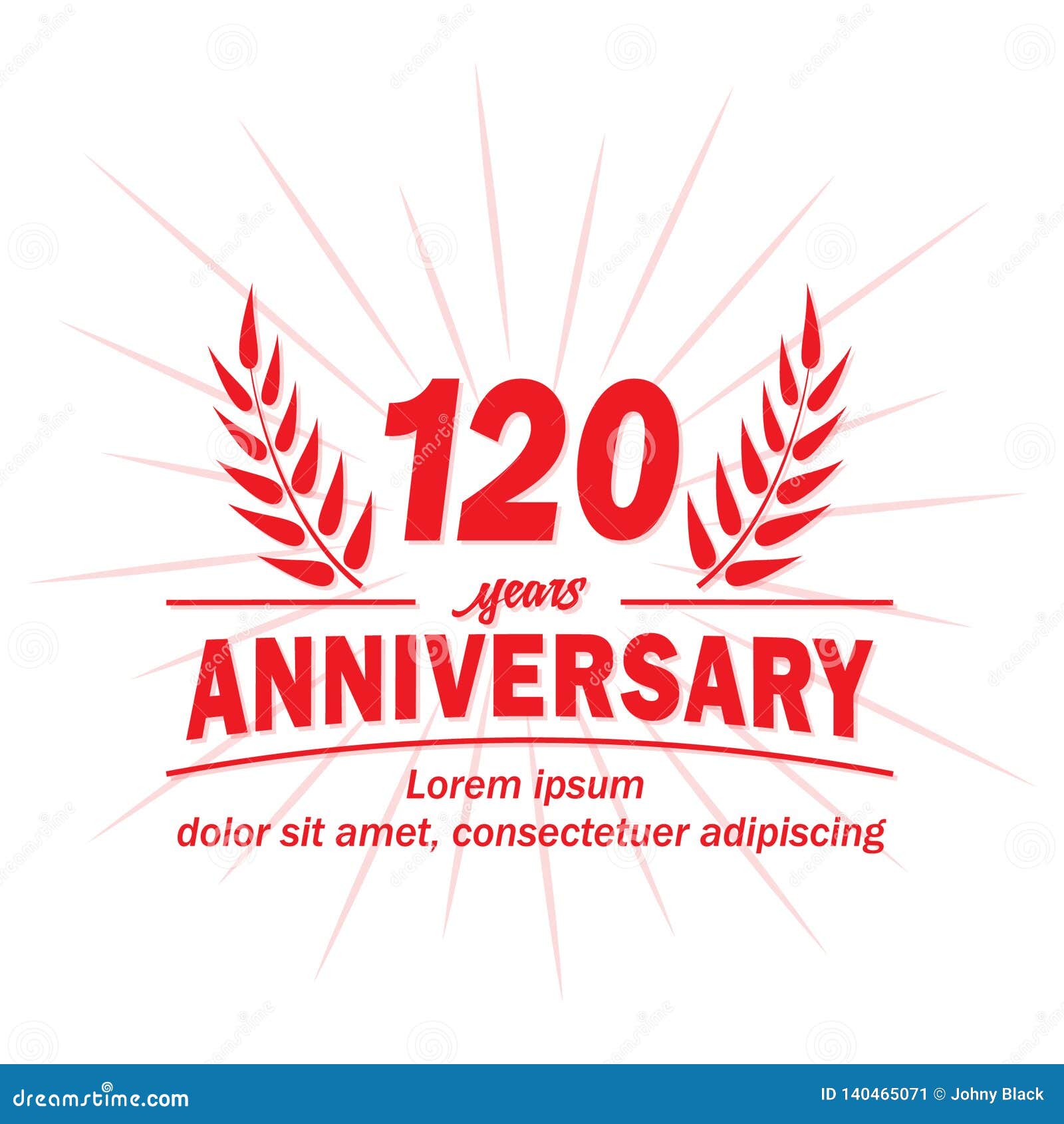 120 Th Anniversary Design Template. 120th Years Vector and Illustration ...
