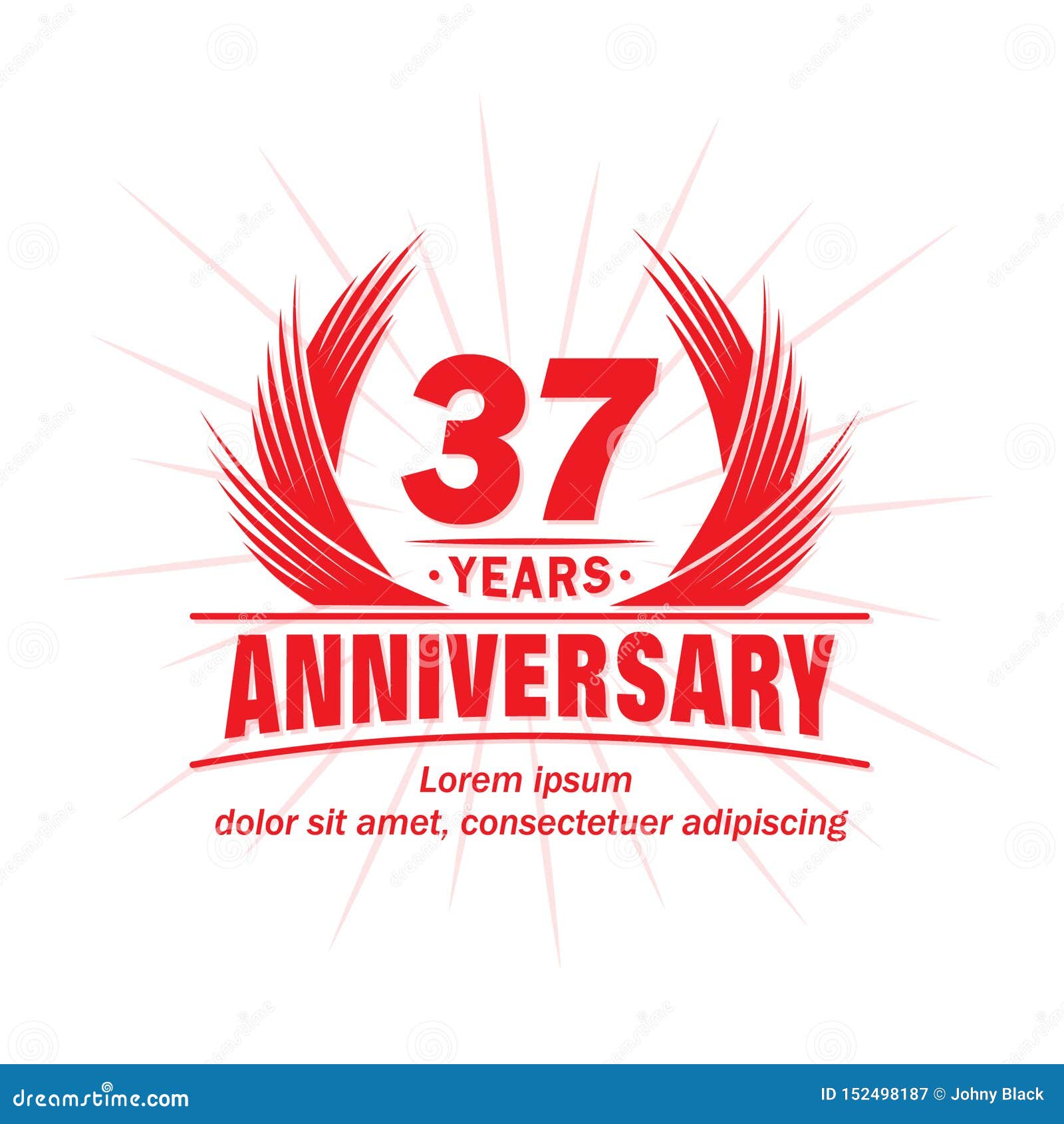 37 Years Anniversary. Elegant Anniversary Design. 37th Years Logo ...