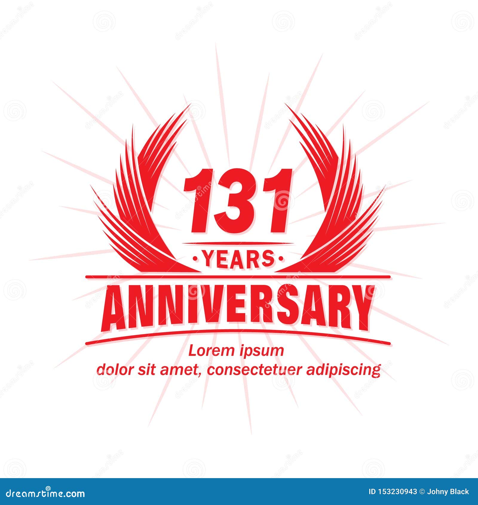 131 Years Anniversary. Elegant Anniversary Design. 131st Years Logo ...