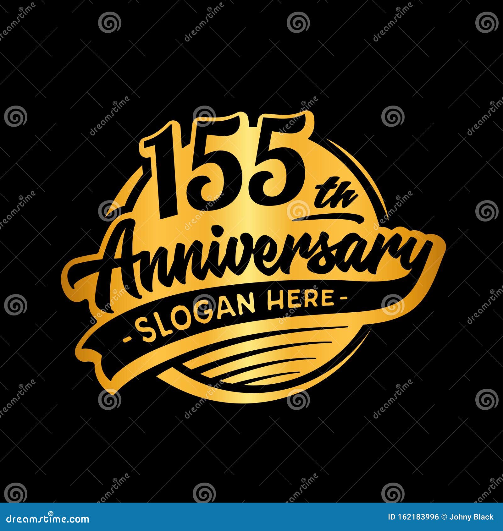 155 Years Anniversary Design Template. Vector and Illustration. 155th ...