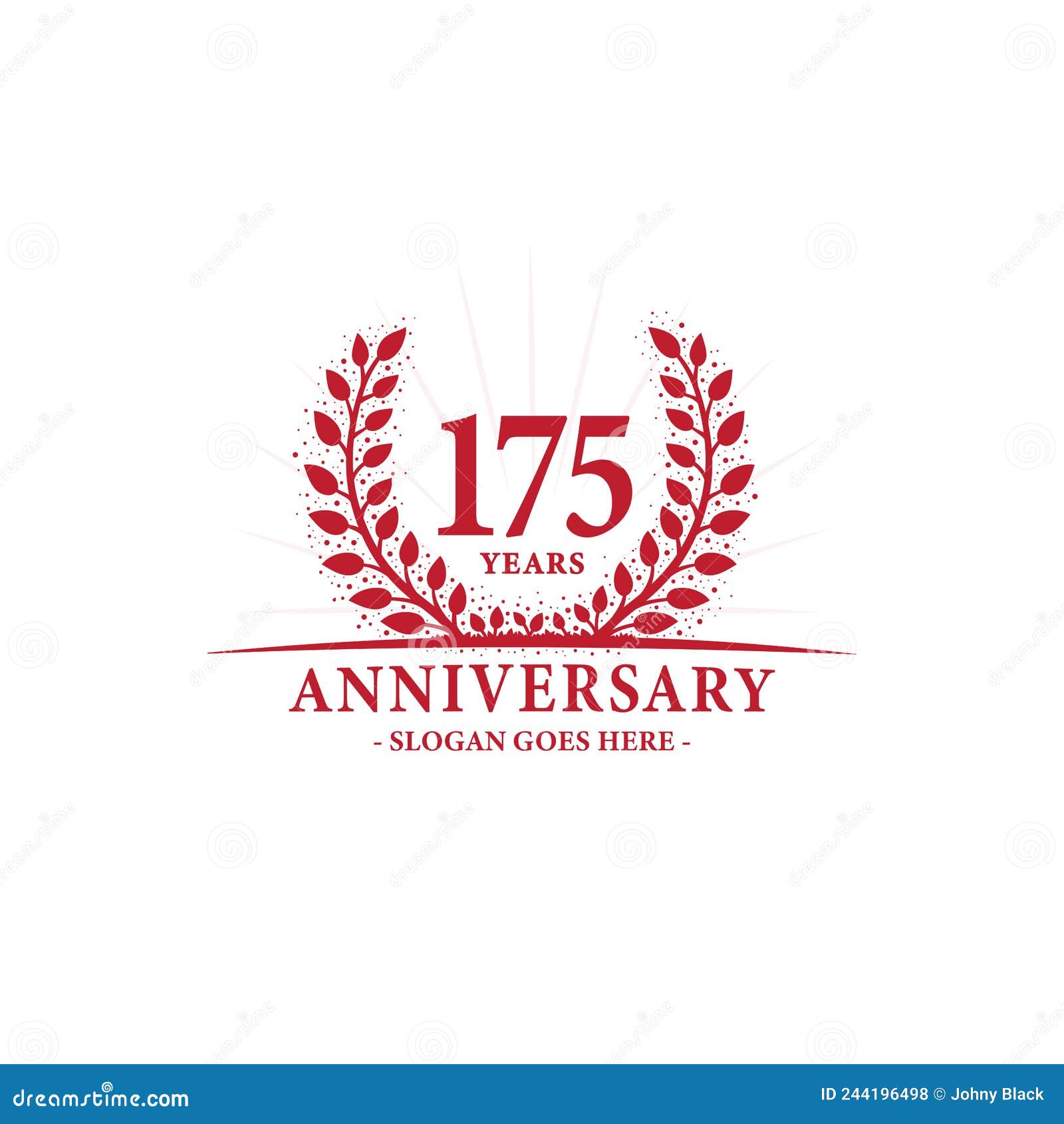 175 Years Anniversary. Anniversary Logo Design. Vector and Illustration ...