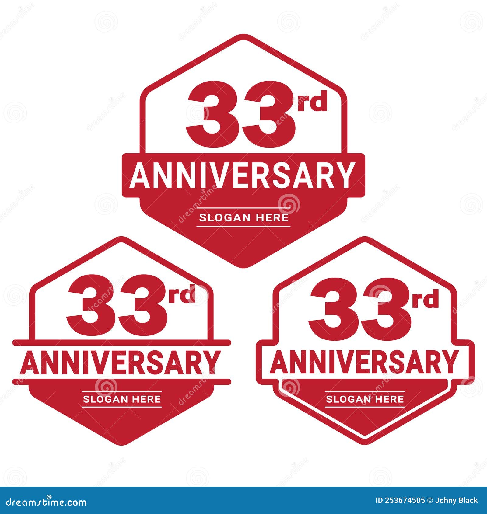 33 Years Anniversary Celebration Logotype. 33rd Anniversary Logo ...