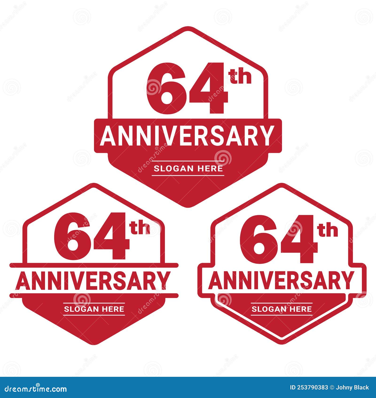 64 Years Anniversary Celebration Logotype. 64th Anniversary Logo ...