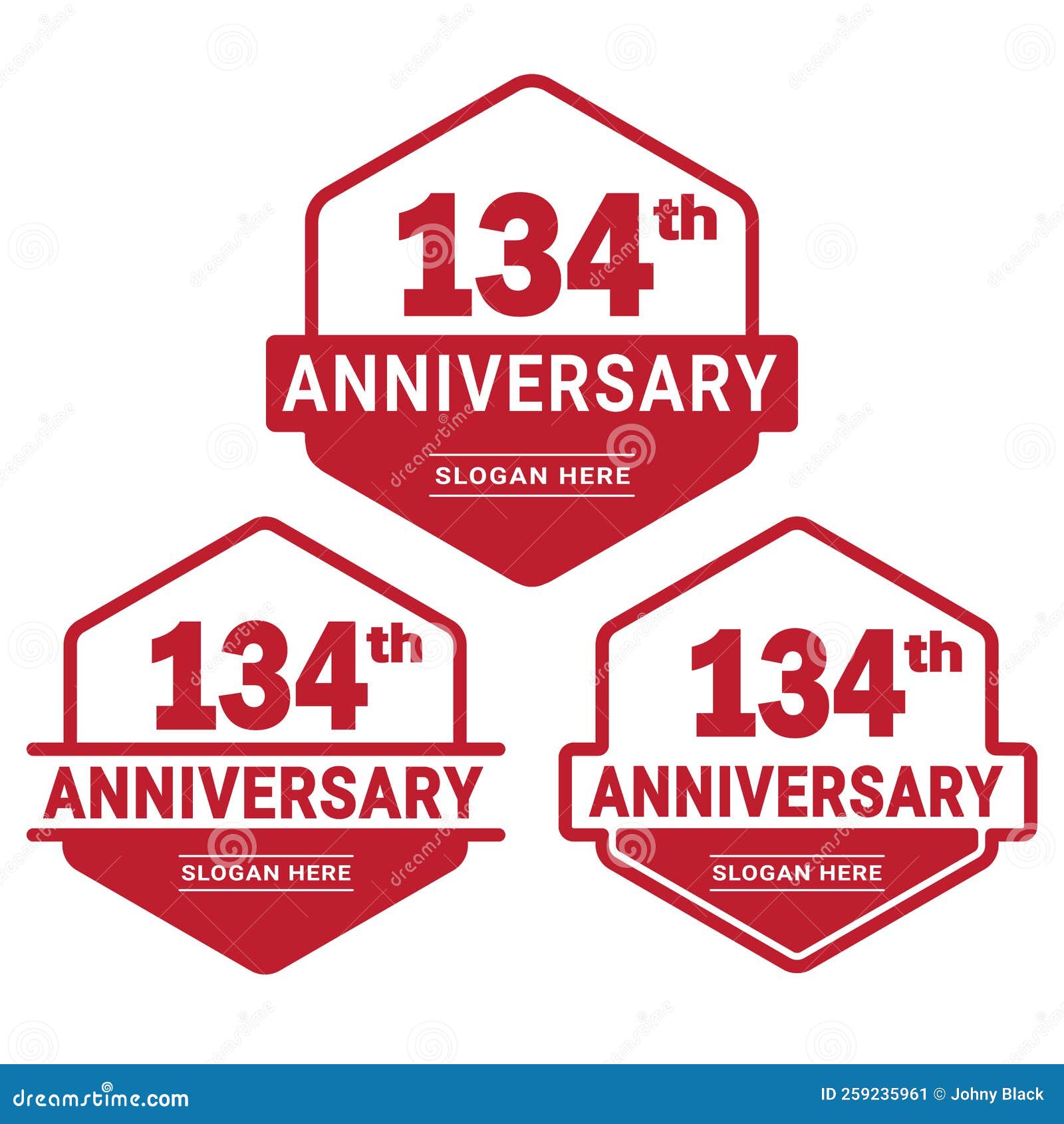 134 Years Anniversary Celebration Logotype. 134th Anniversary Logo ...