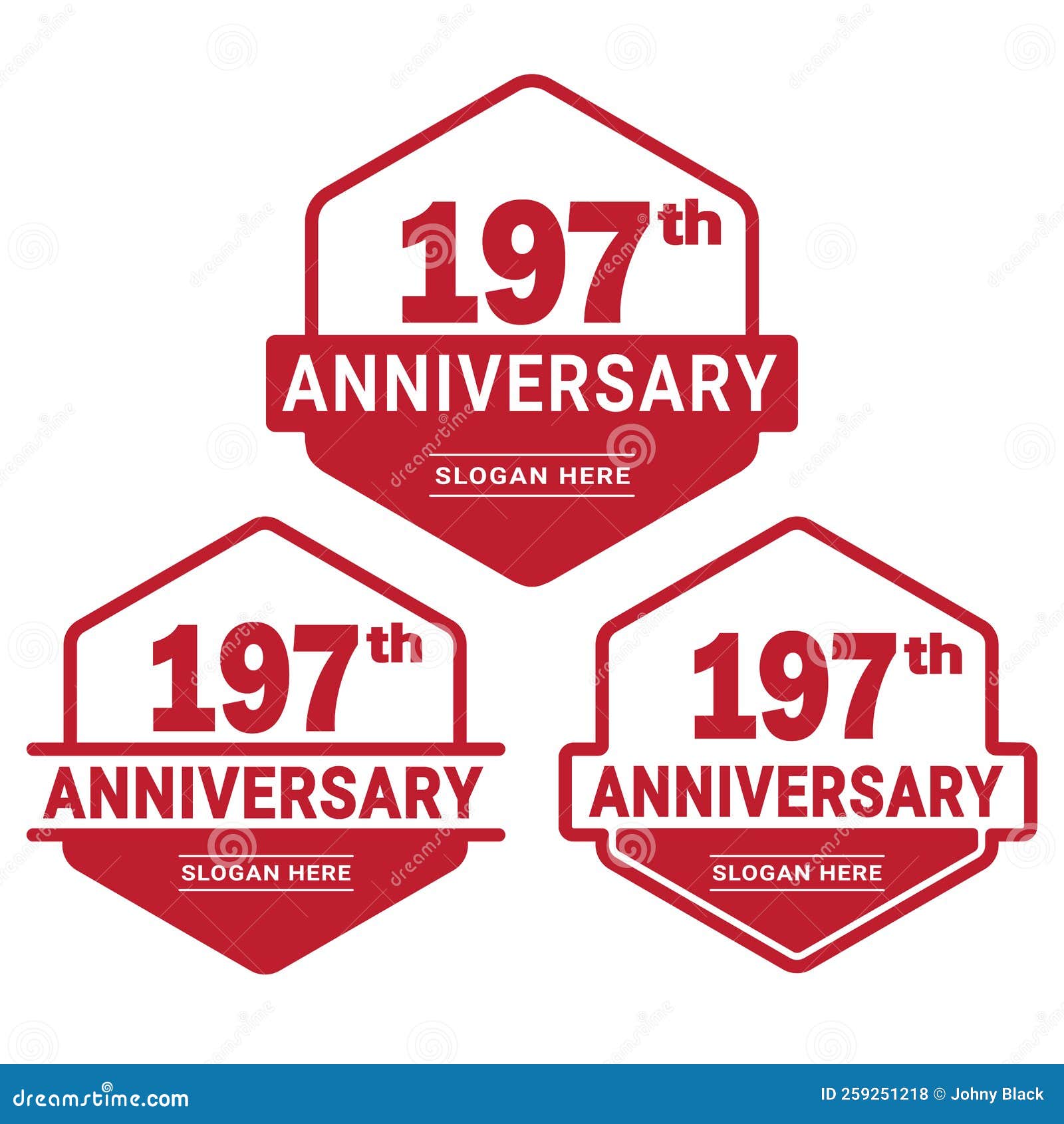 197 Years Anniversary Celebration Logotype. 197th Anniversary Logo ...