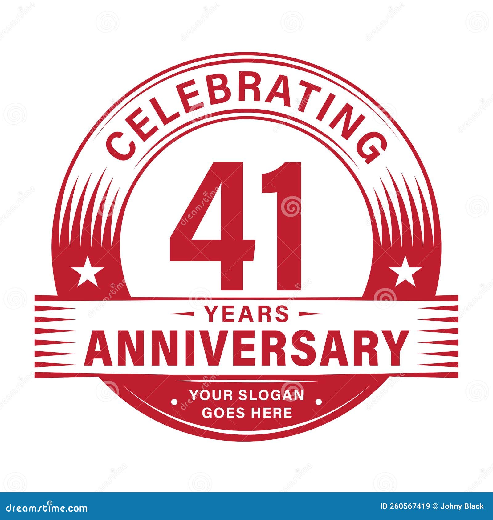 41 Years Anniversary Celebration Design Template. 41st Logo Vector ...