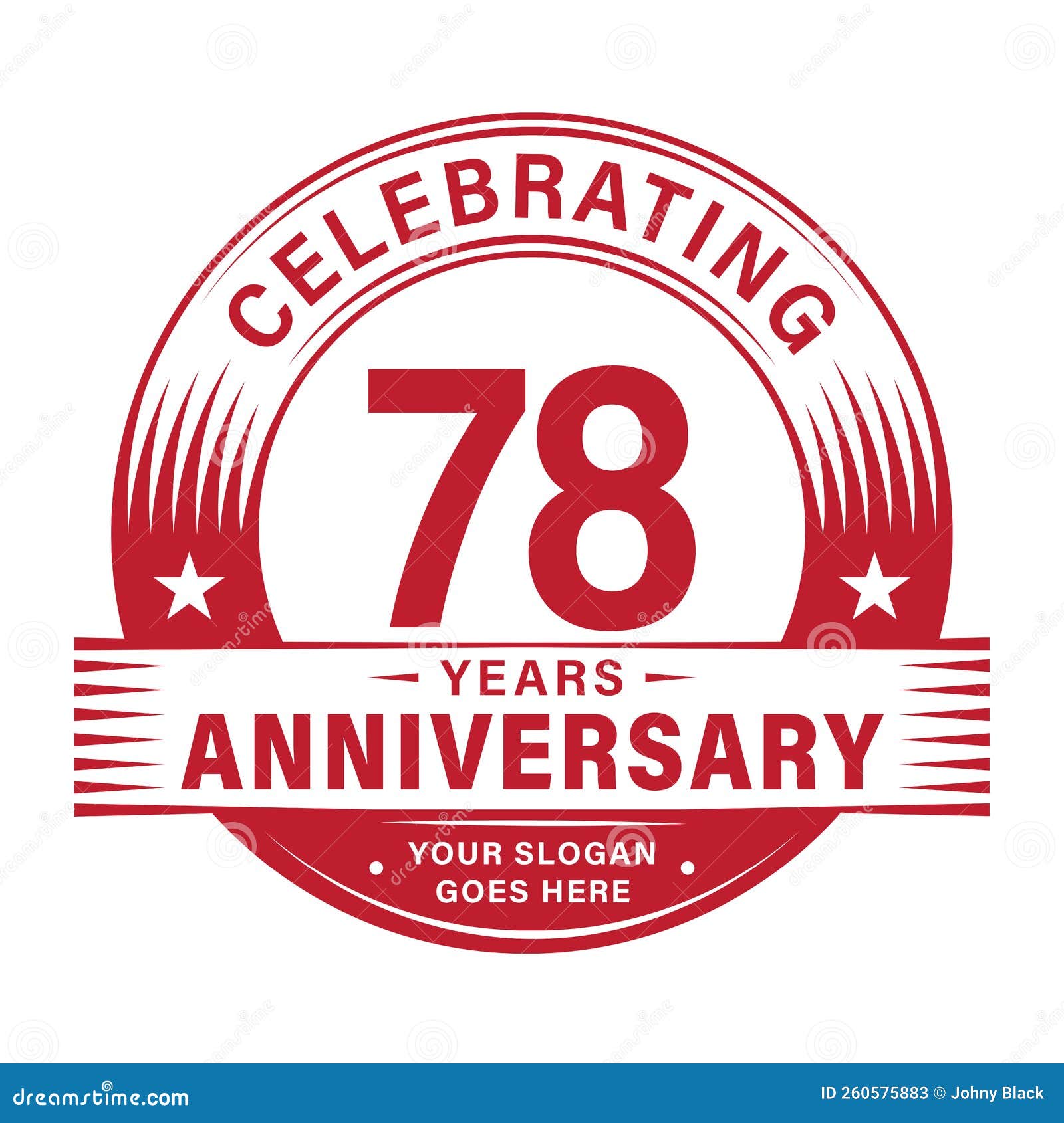 78 Years Anniversary Celebration Design Template. 78th Logo Vector ...