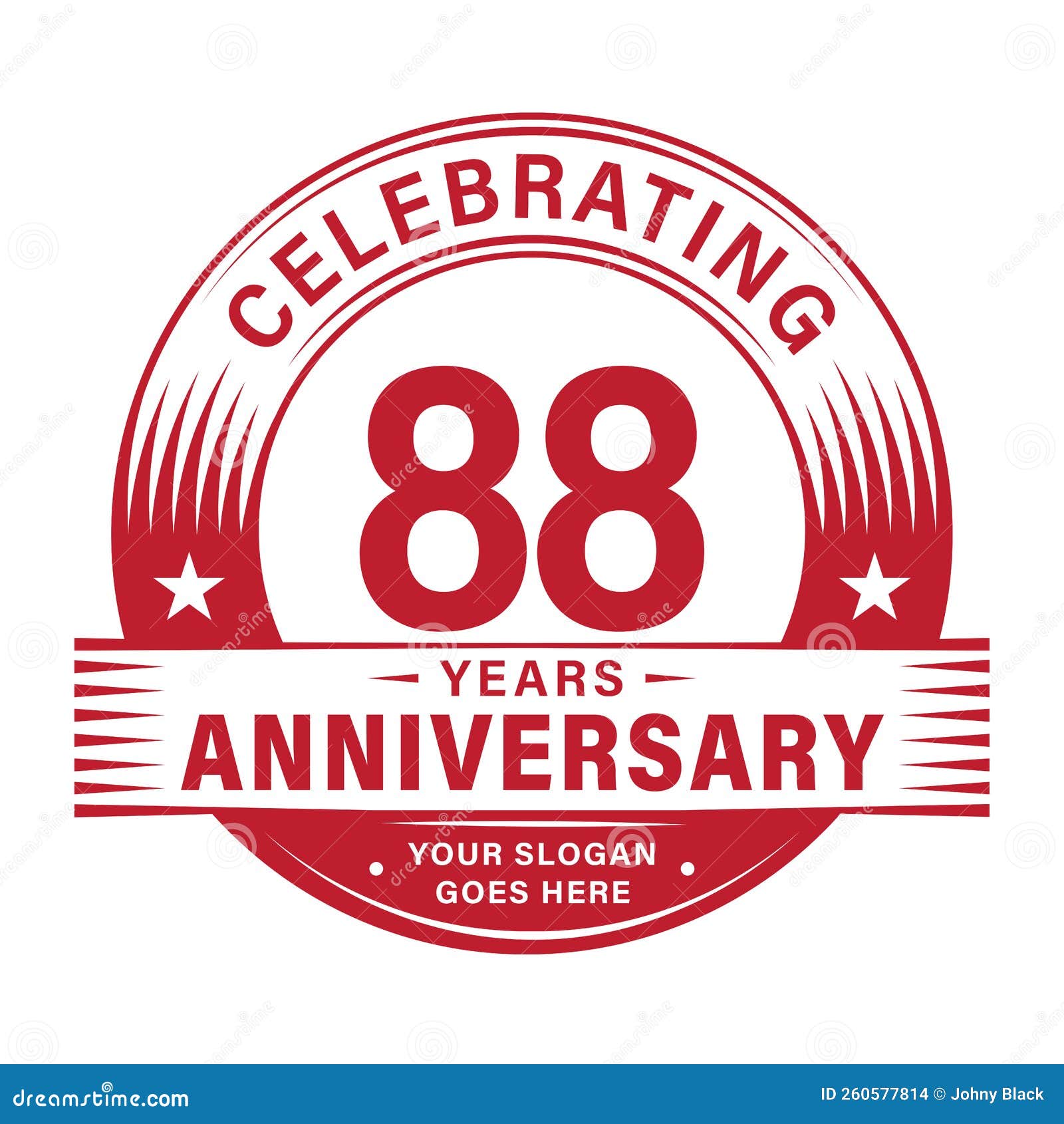 88 Years Anniversary Celebration Design Template. 88th Logo Vector ...