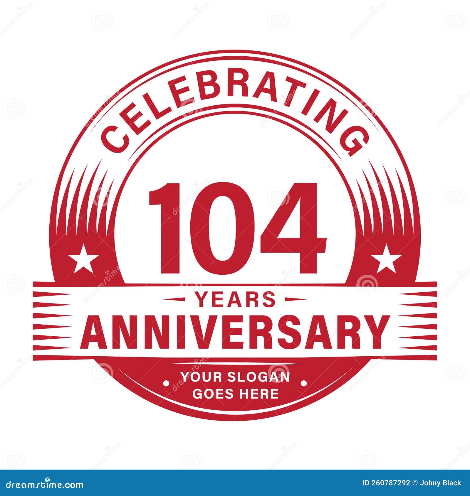 104 Years Anniversary Celebration Design Template. 104th Logo Vector ...