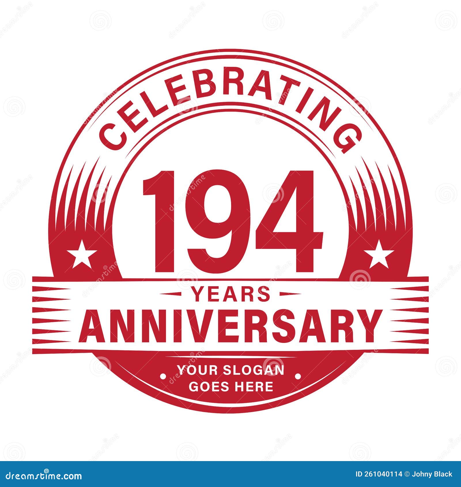 194 Years Anniversary Celebration Design Template. 194th Logo Vector ...