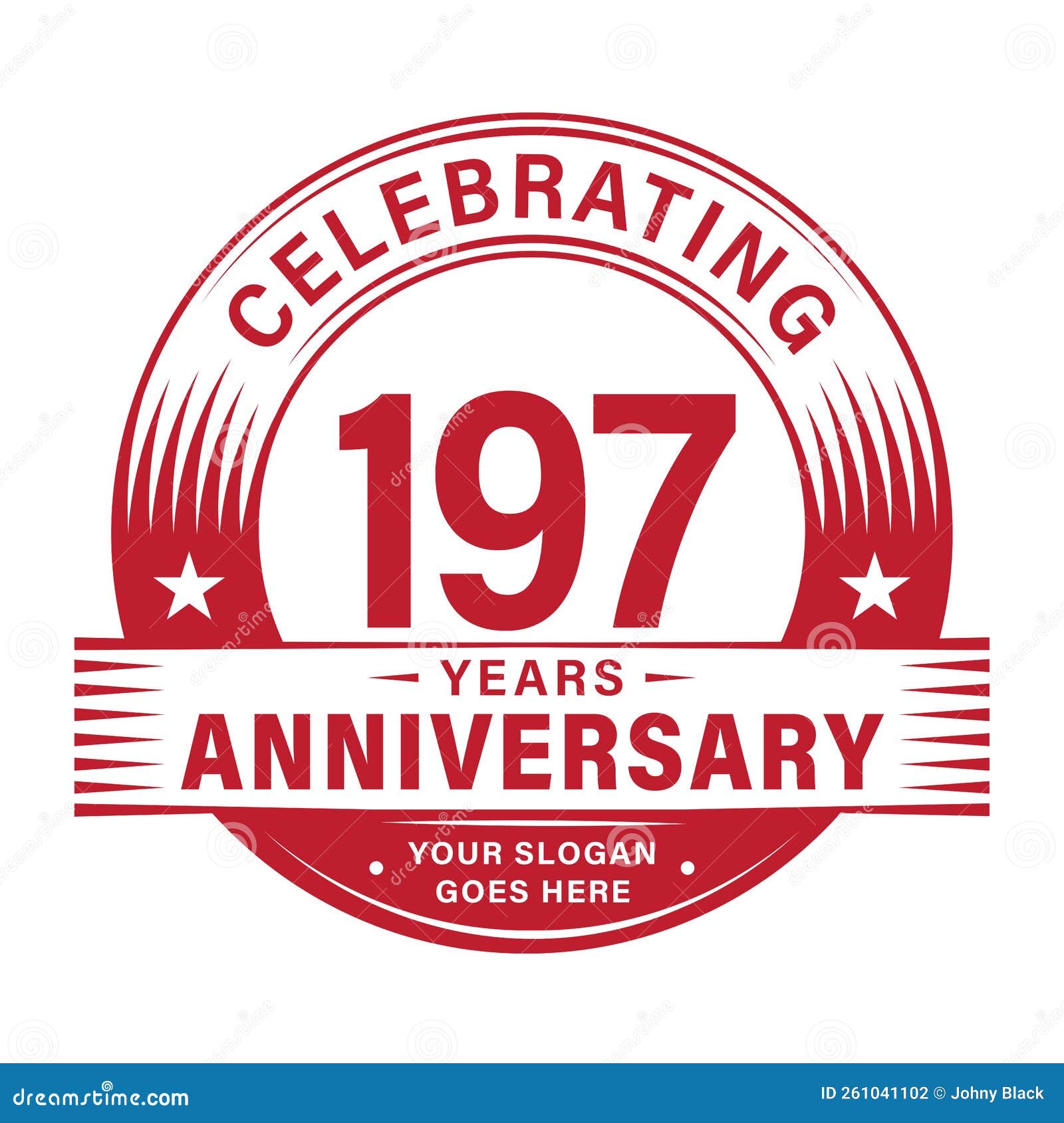 197 Years Anniversary Celebration Design Template. 197th Logo Vector ...