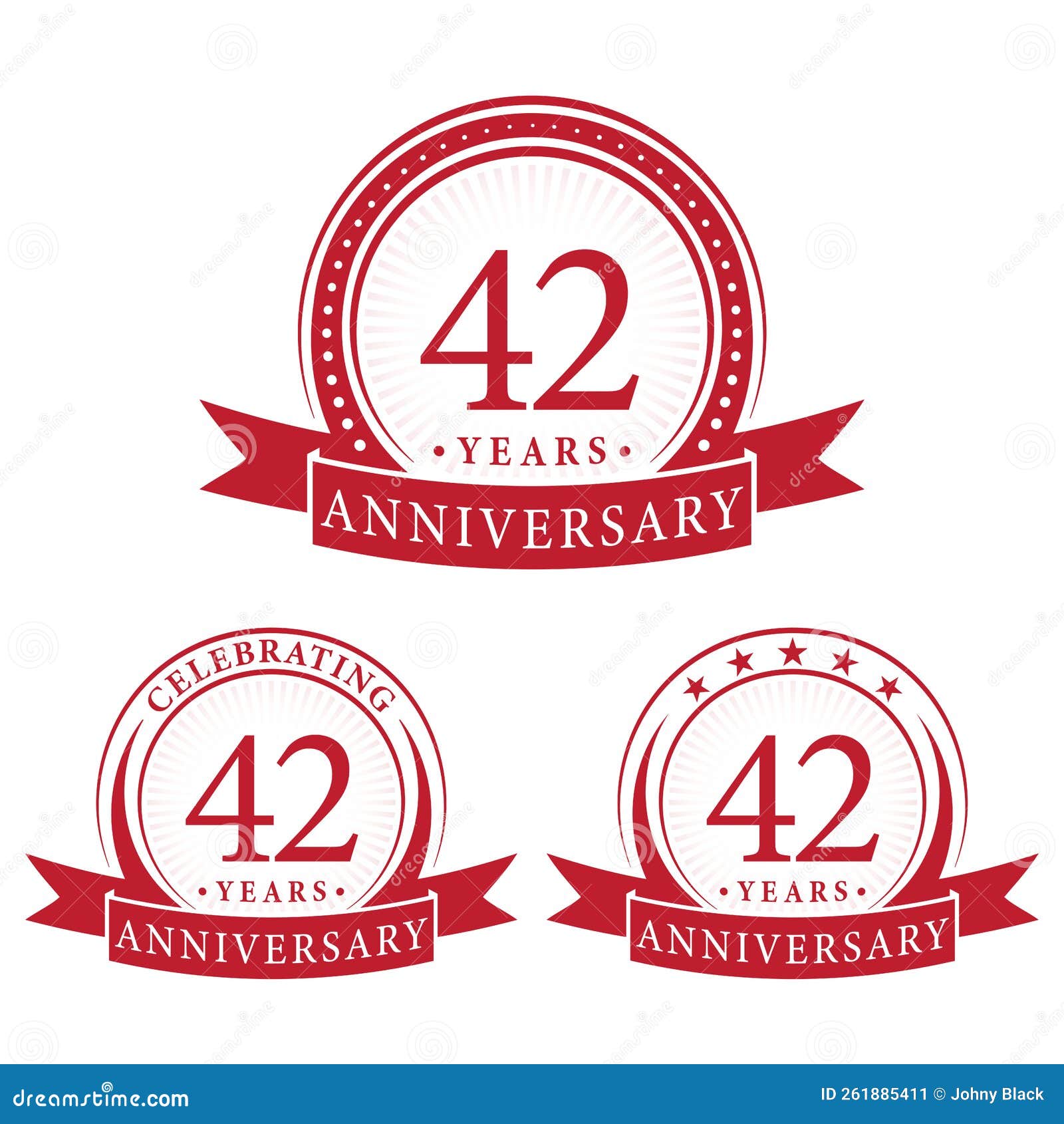 42 Years Anniversary Celebration Logotype. 42nd Anniversary Logo ...