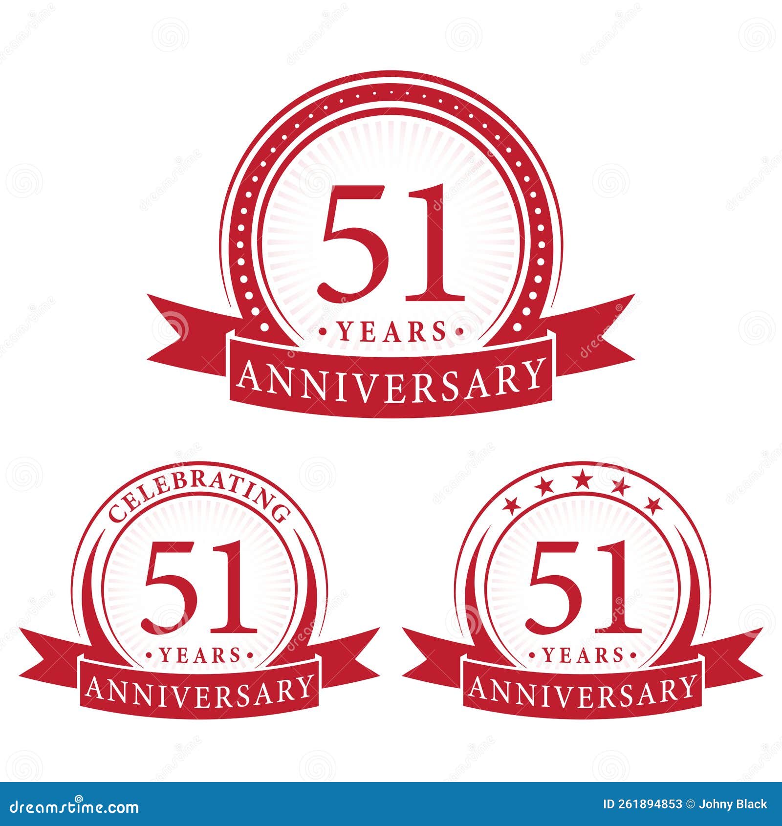 51 Years Anniversary Celebration Logotype. 51st Anniversary Logo ...