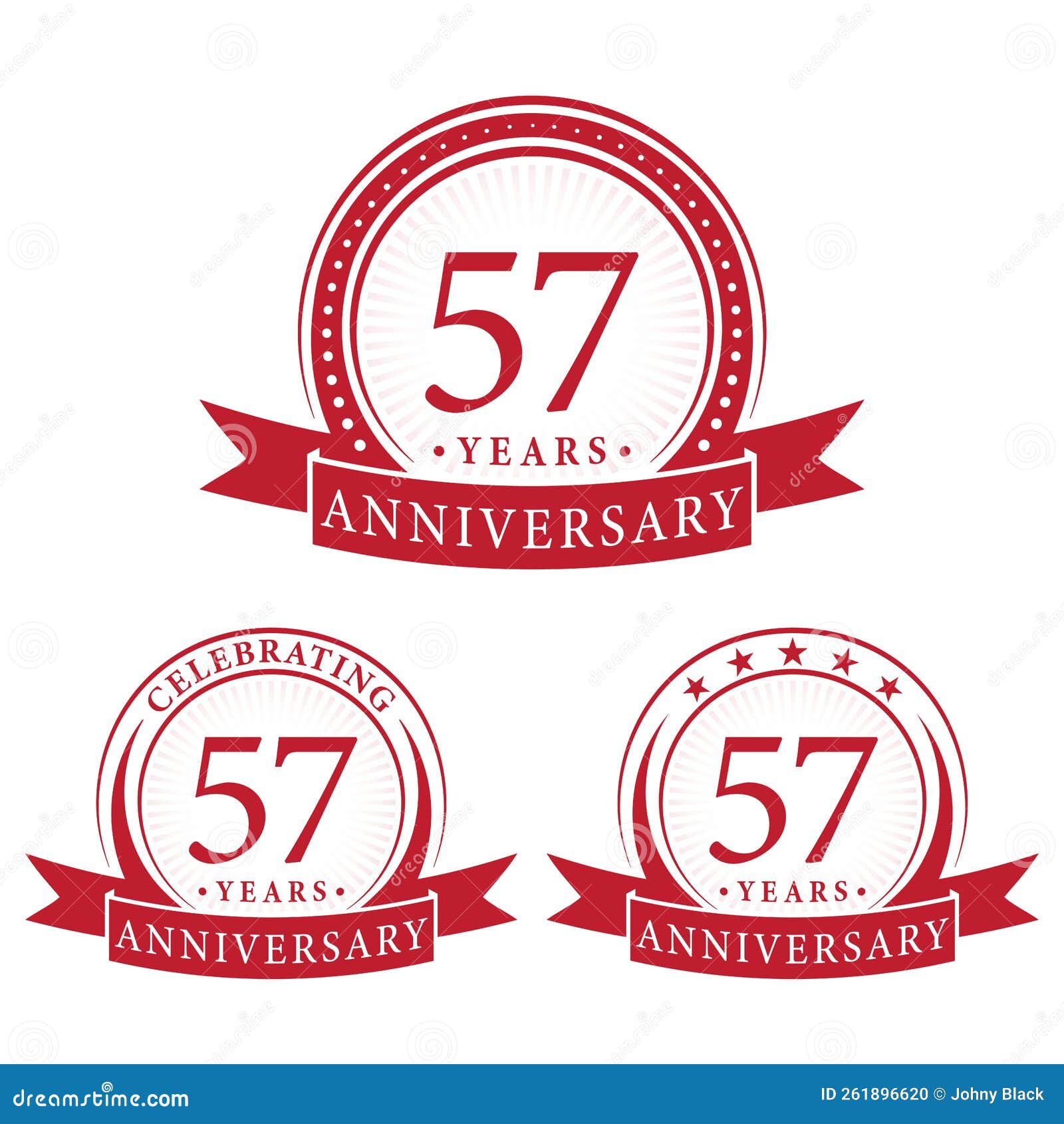 57 Years Anniversary Celebration Logotype. 57th Anniversary Logo ...