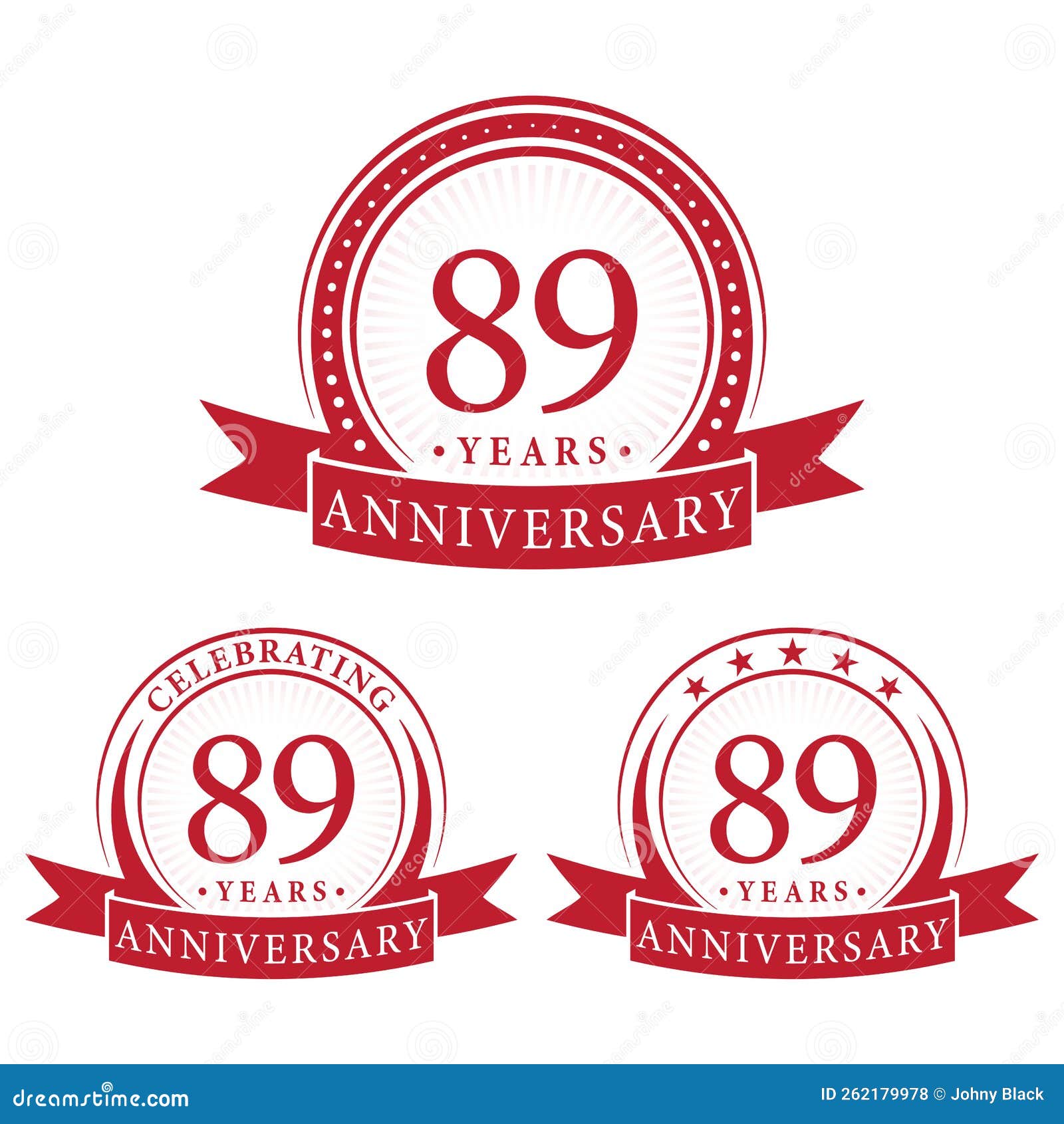 89 Years Anniversary Celebration Logotype. 89th Anniversary Logo ...